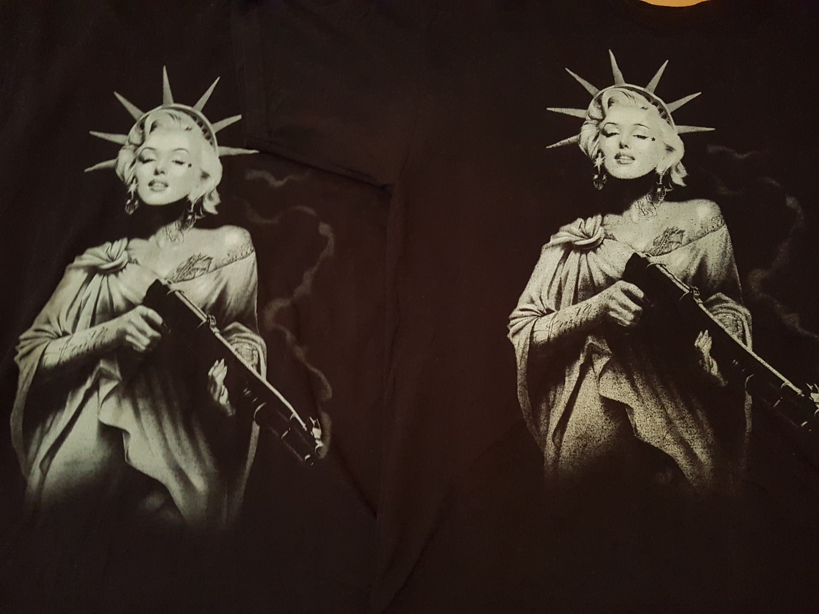 Style3 Marilyn Liberty Tattoo T Shirt Herren Freiheitsstatue Usa New