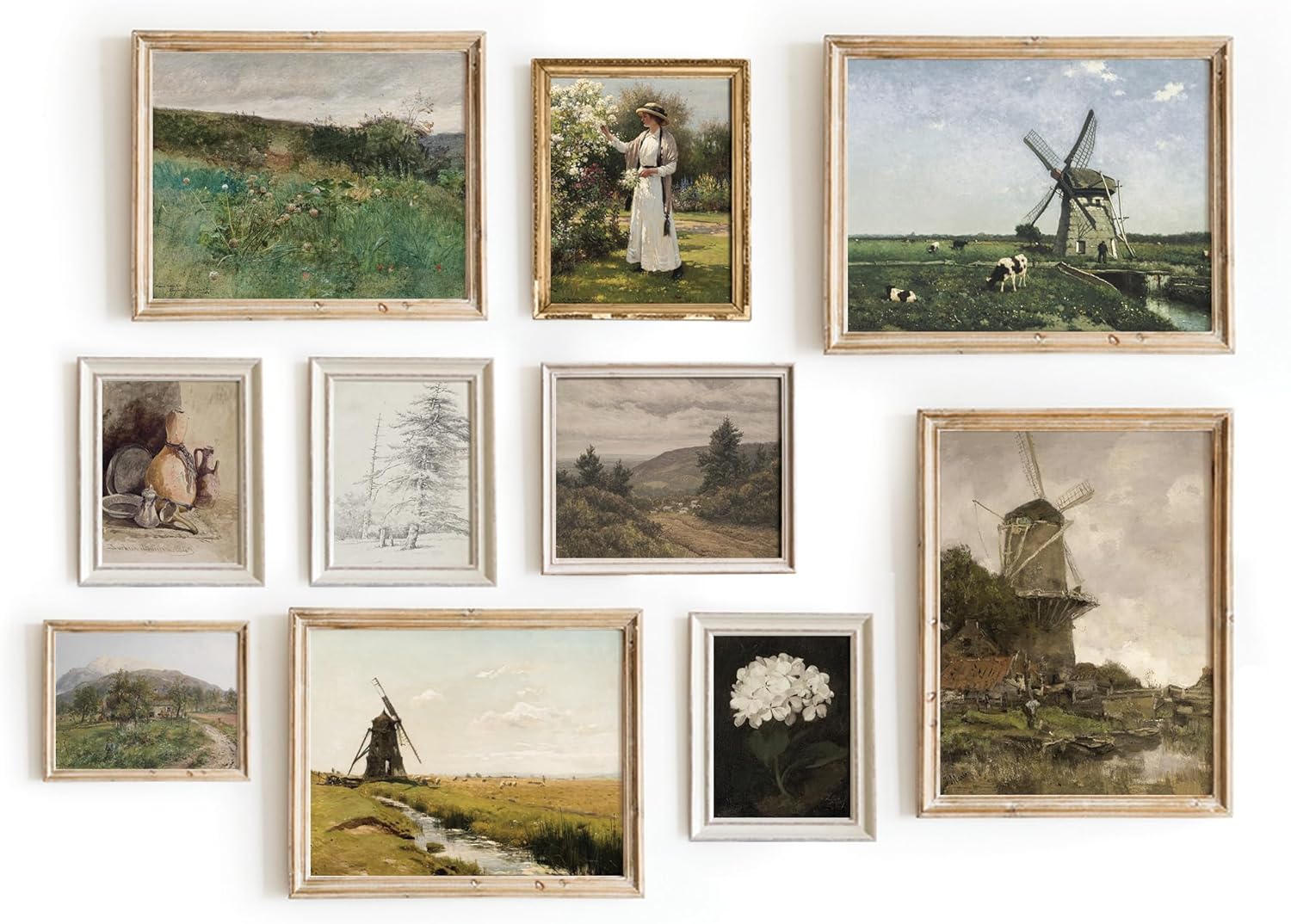 Amazon.com: Lucky Numen Set 10 Vintage Wall Art, Vintage Painting ...