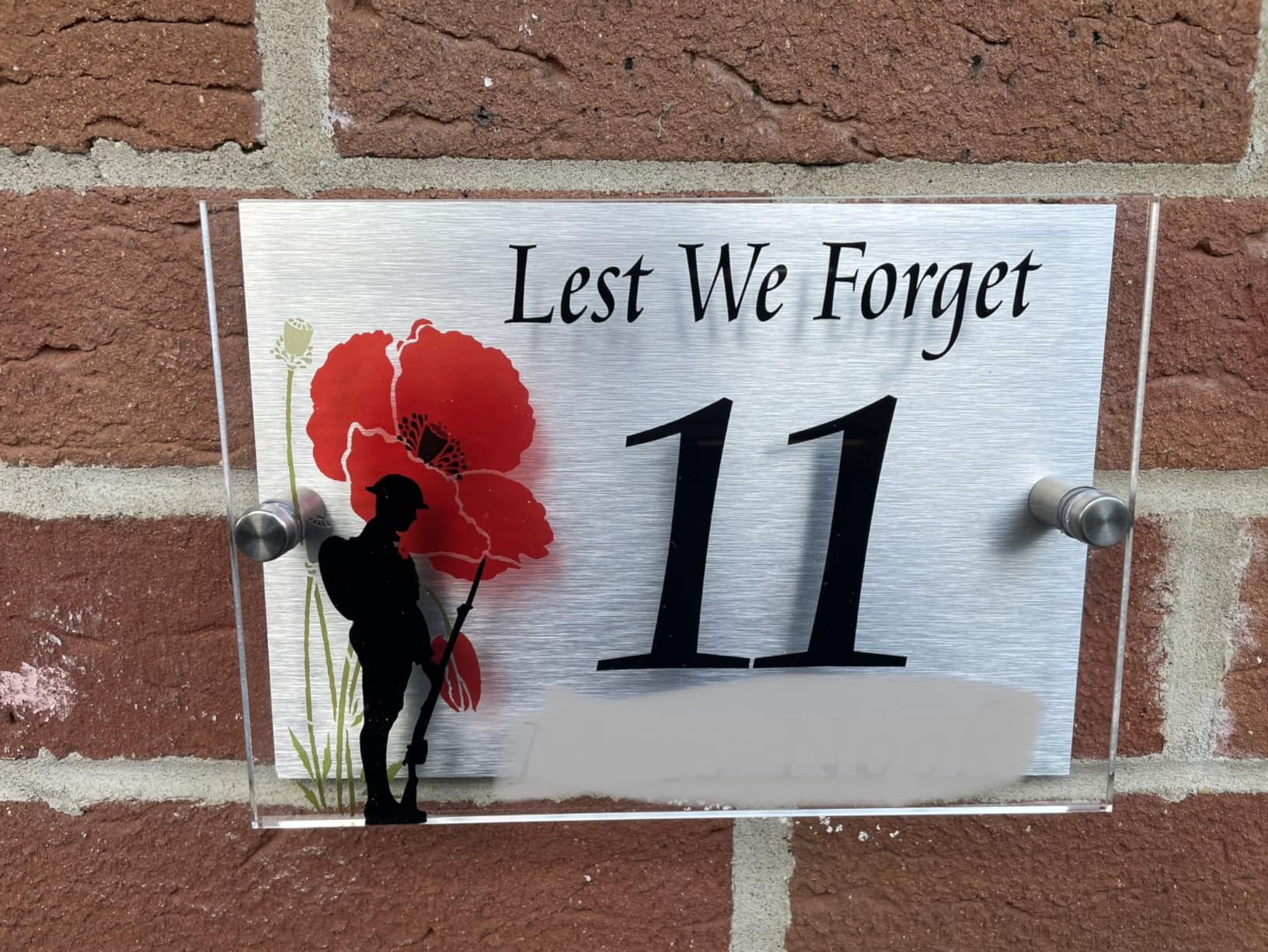 Personalised Designer House Number Plaques | 2 part Acrylic Plaque ...