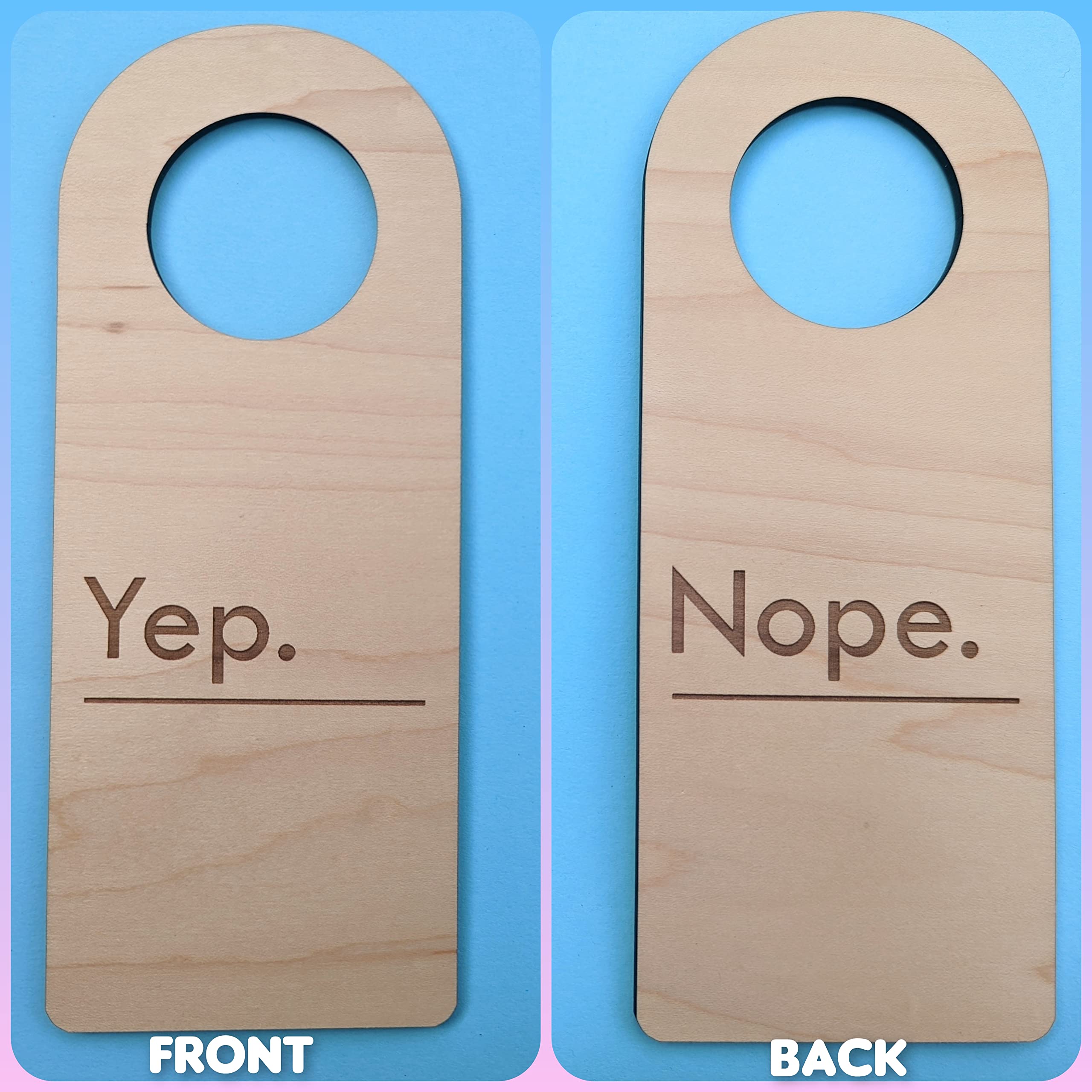 Buy Do Not Disturb Yep Nope Sign Work Wooden Door Hanger, zoom meeting ...