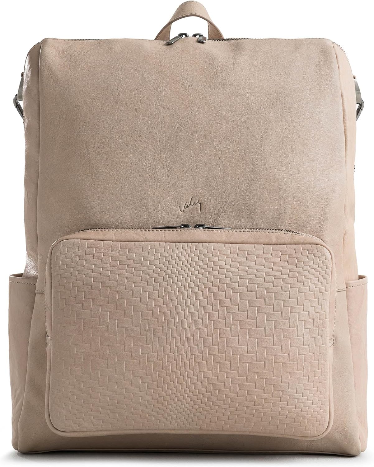 Amazon.com: VELEZ Beige Top Grain Leather Backpack For Women - 15 inch ...