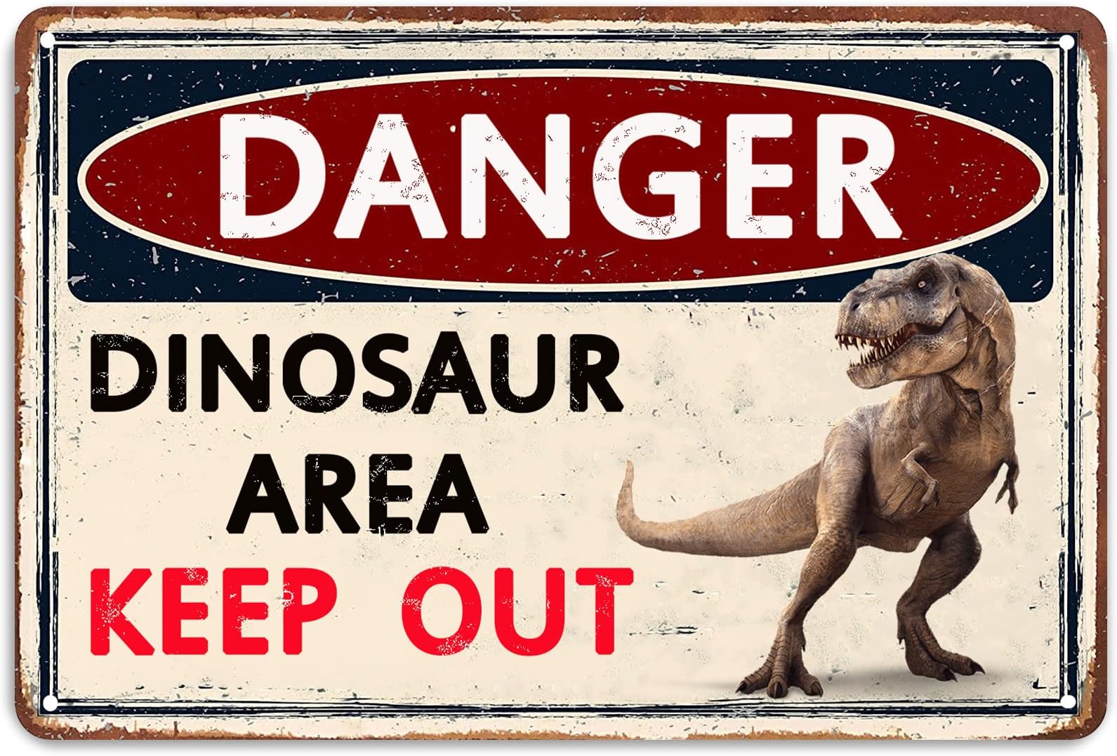 Amazon.com : Danger Velociraptor Containment Warning Sign Dinosaur Park ...