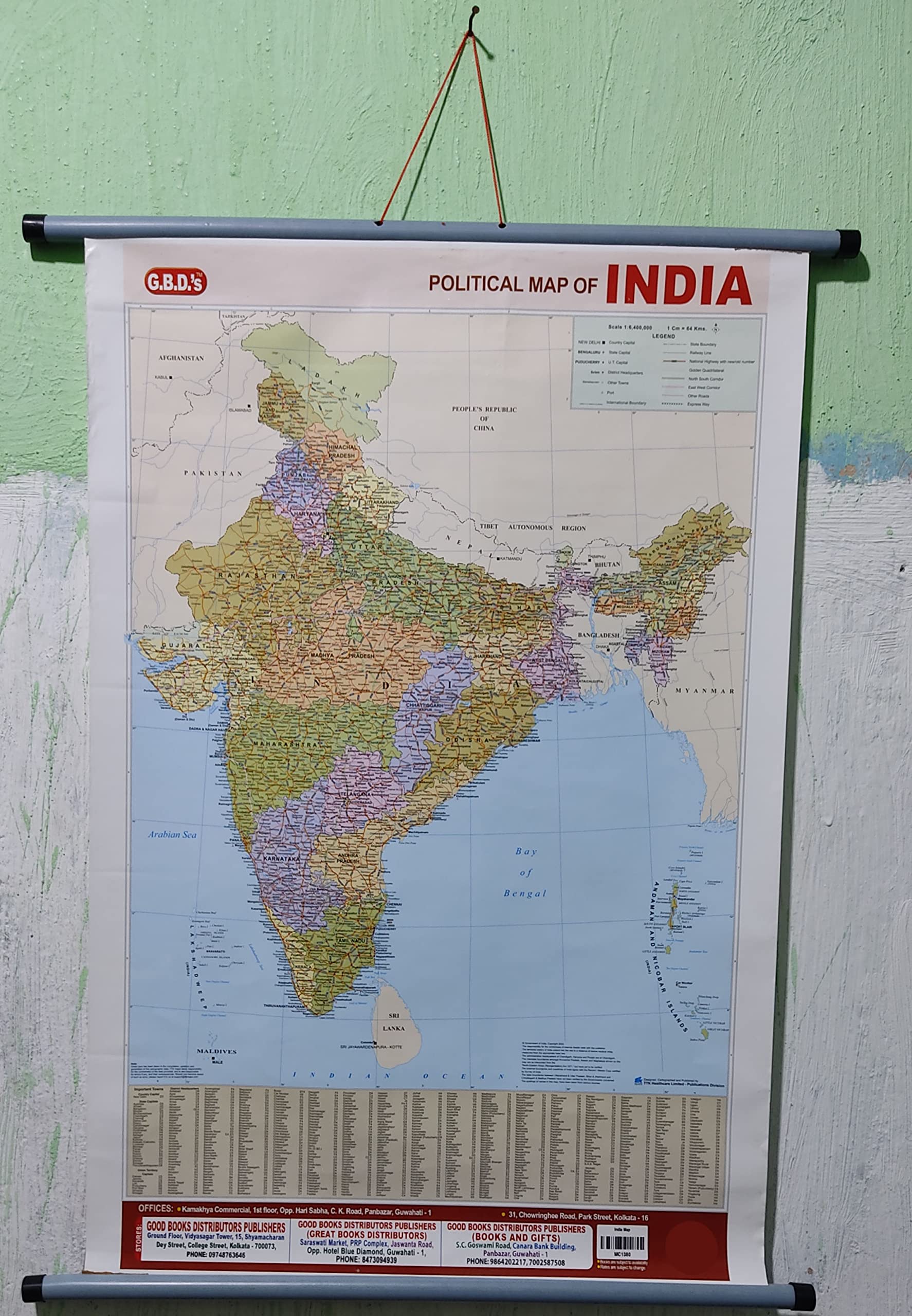 Buy G.B.D.'S Wall chart of 'Political of India' wall chart Online at ...