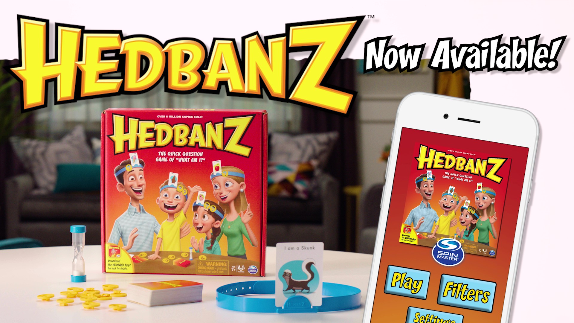 Hedbanz, Quick Question Picture Guessing Family Game for Game Night ...