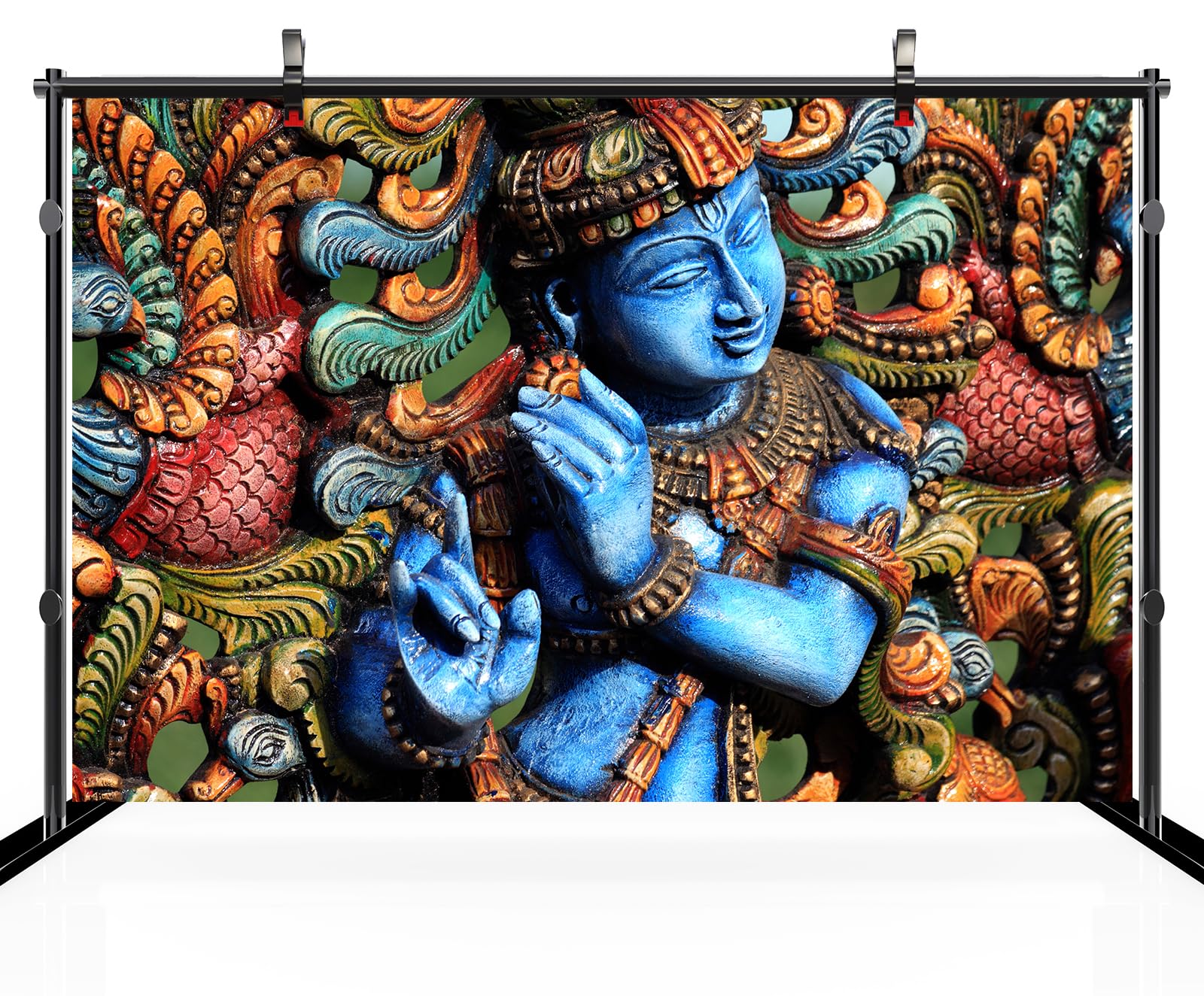 Dasara Backdrop 8x6ft Hindu God Backdrop - Ram Sita Hanuman Ganesh ...