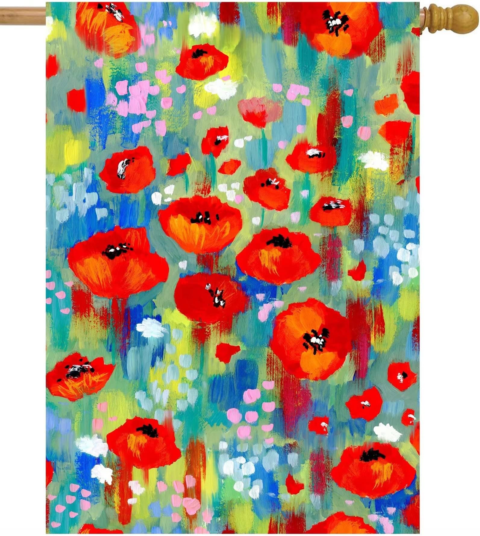 Amazon.com : Premier 52989 House Applique Flag, Spring Pansies, 28 by ...