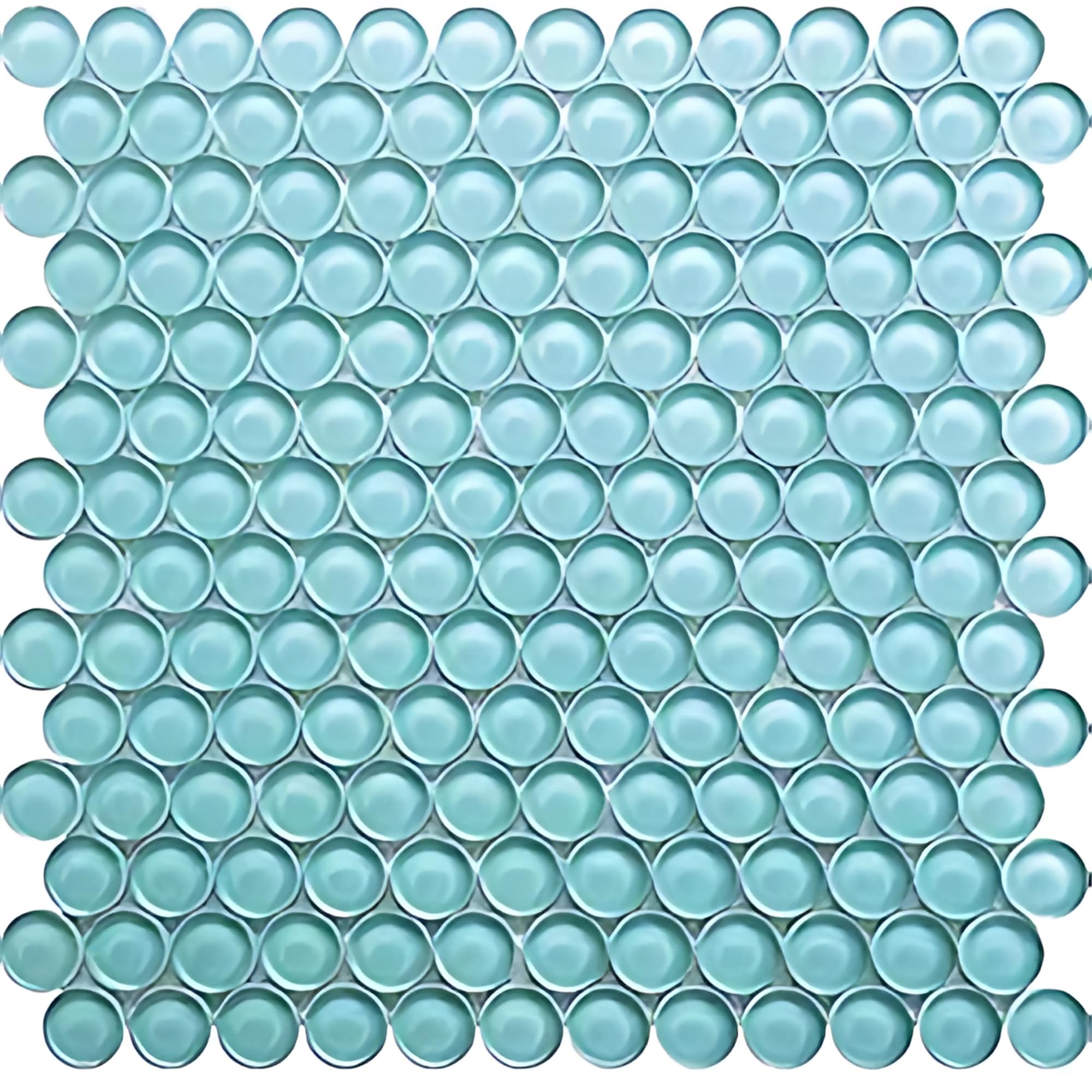 Round Glass Mosaic Tiles Light Green Round Glass Mix Stone Mosaic With