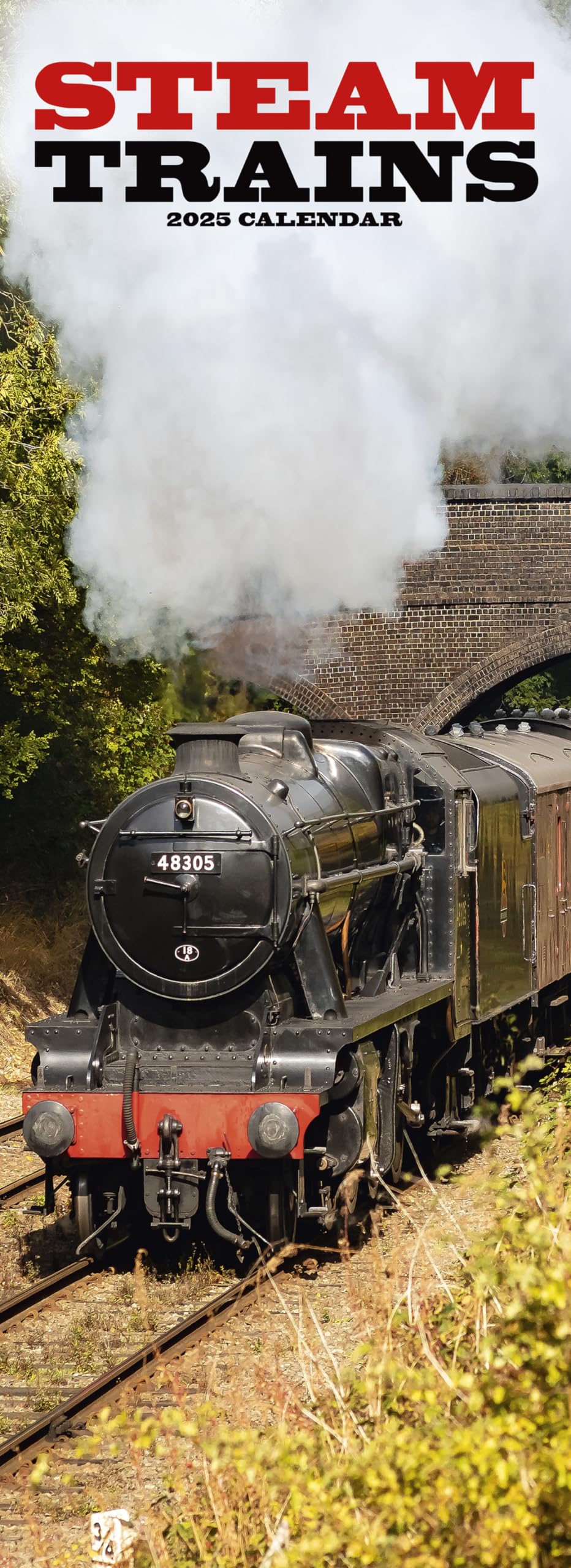 Steam Trains Slim 2025 Slimline Wall Calendar | Train, Locomotive ...
