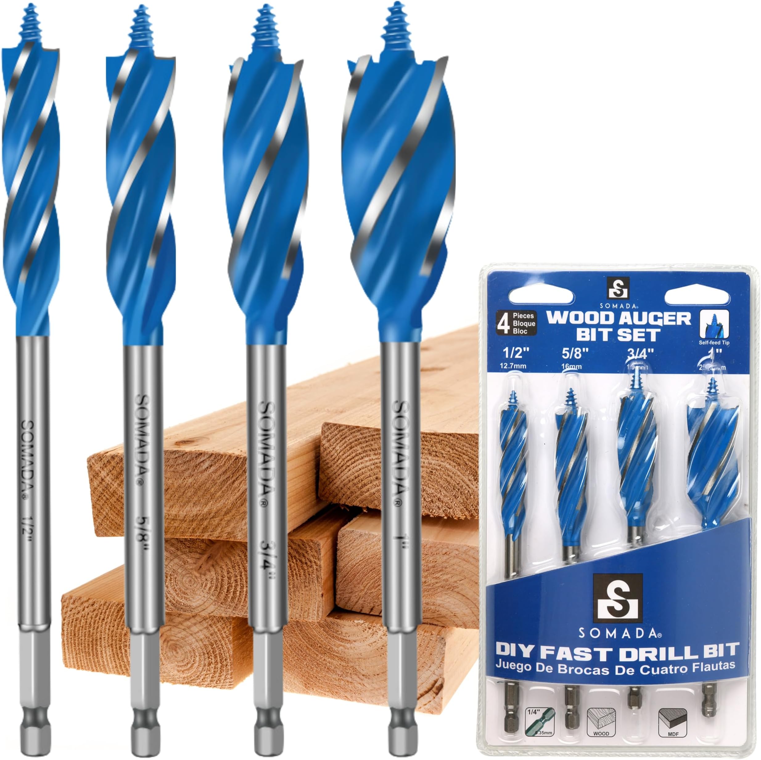Drill Master 6Piece Stubby Auger Bit Set - Ship Auger Bits - Amazon.com