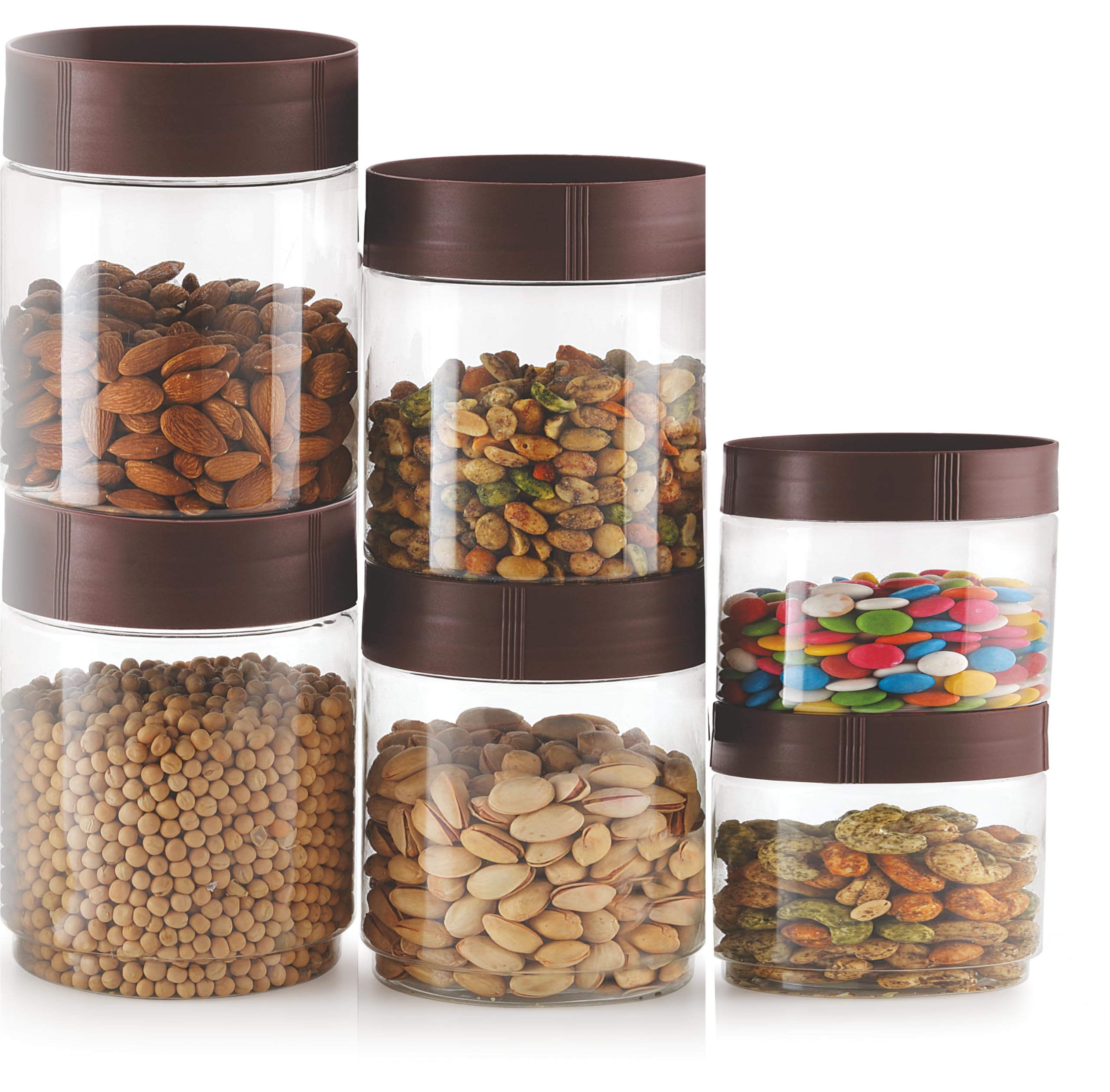 Buy SKI Modular Stackable Containers, Set of 6, for kitchen staorage ...