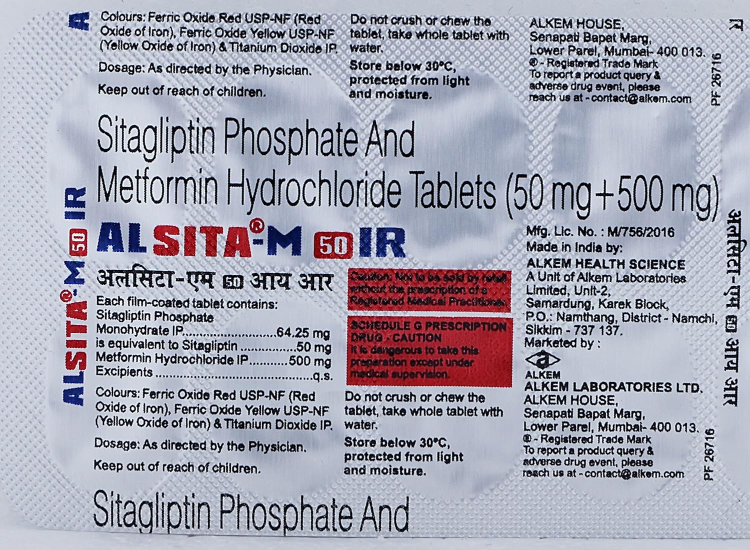 Alsita-M 50 IR Tablet 10's : Amazon.in: Health & Personal Care
