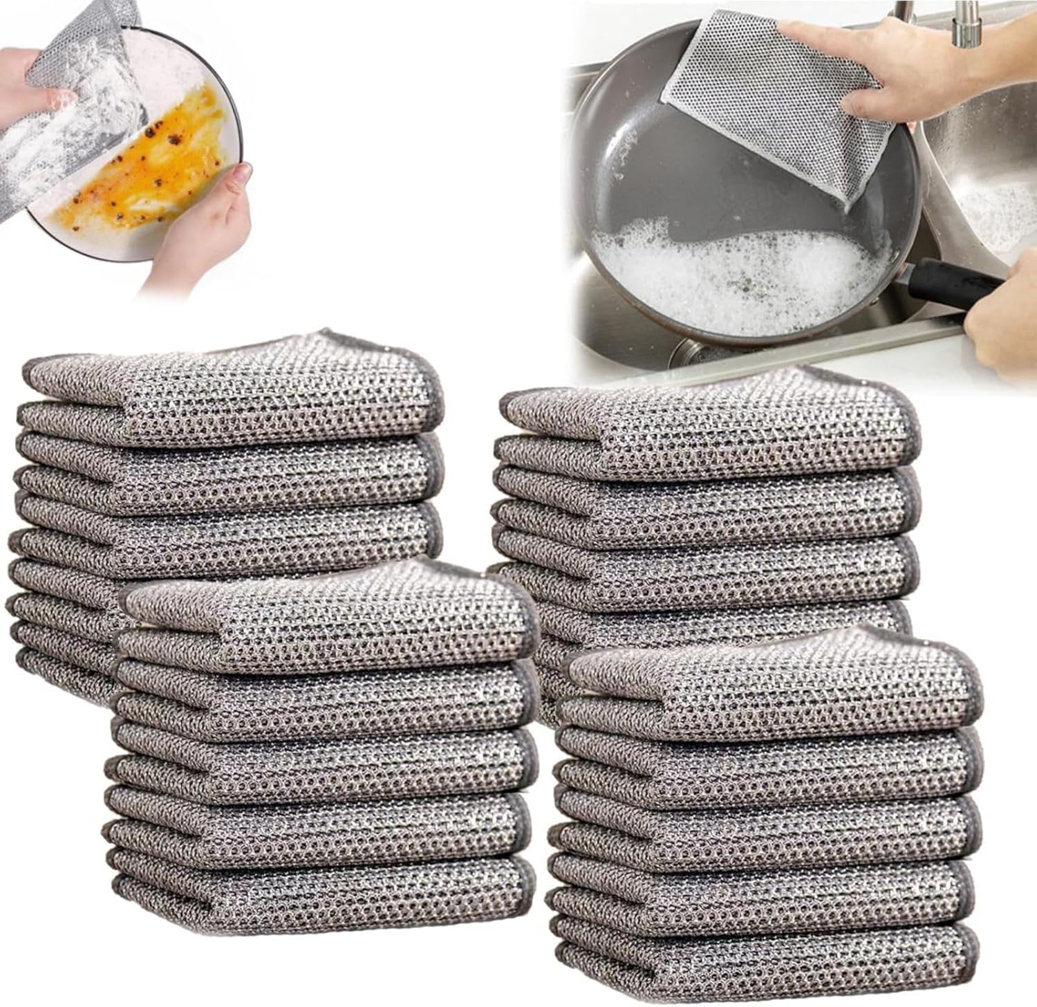 Amazon.com: Desolio Cleaning Cloths, Multipurpose Wire Miracle Cleaning ...