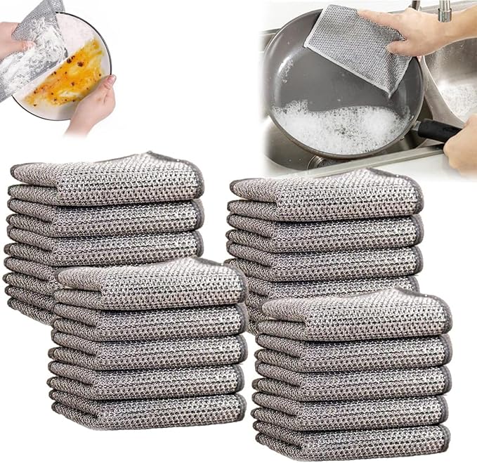 Amazon.com: Desolio Cleaning Cloths, Multipurpose Wire Miracle Cleaning ...