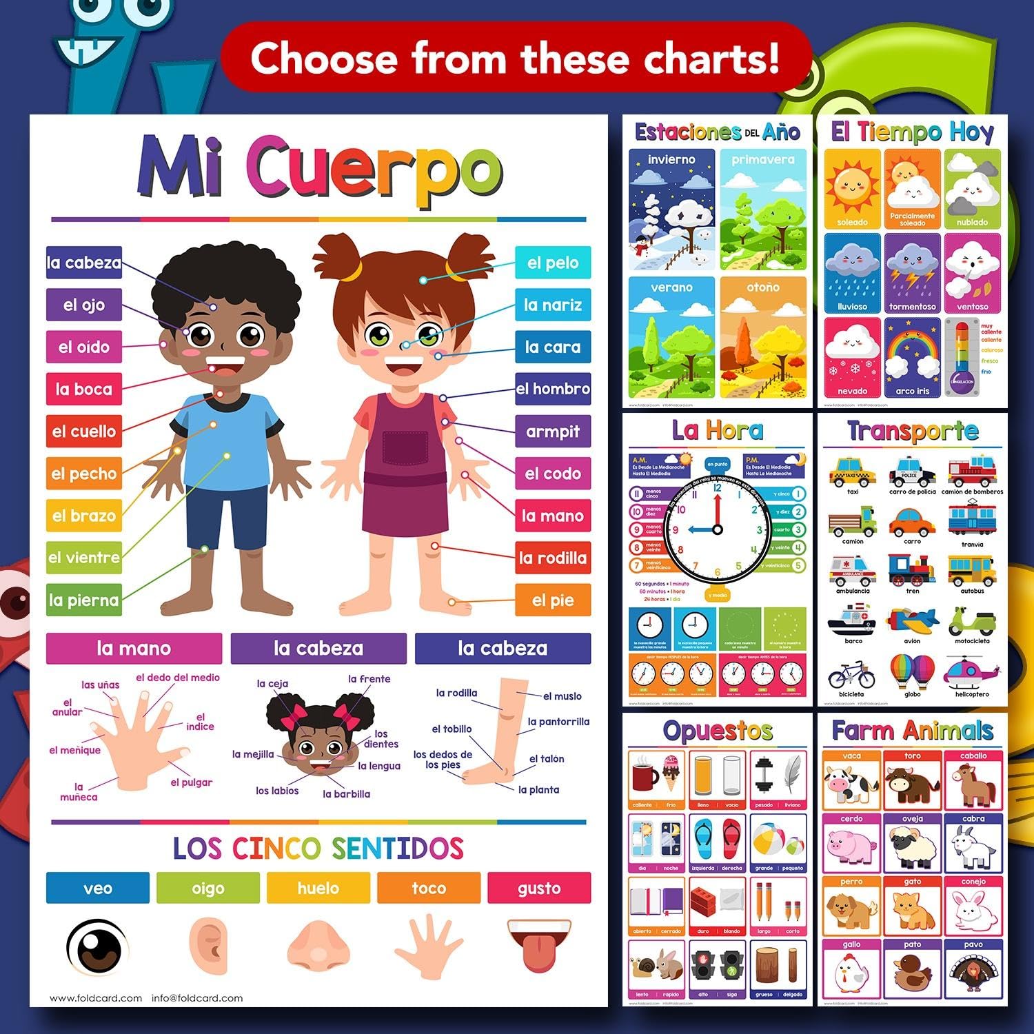 Snapklik.com : El Tiempo Hoy Spanish Chart For Preschool To Gradeschool ...
