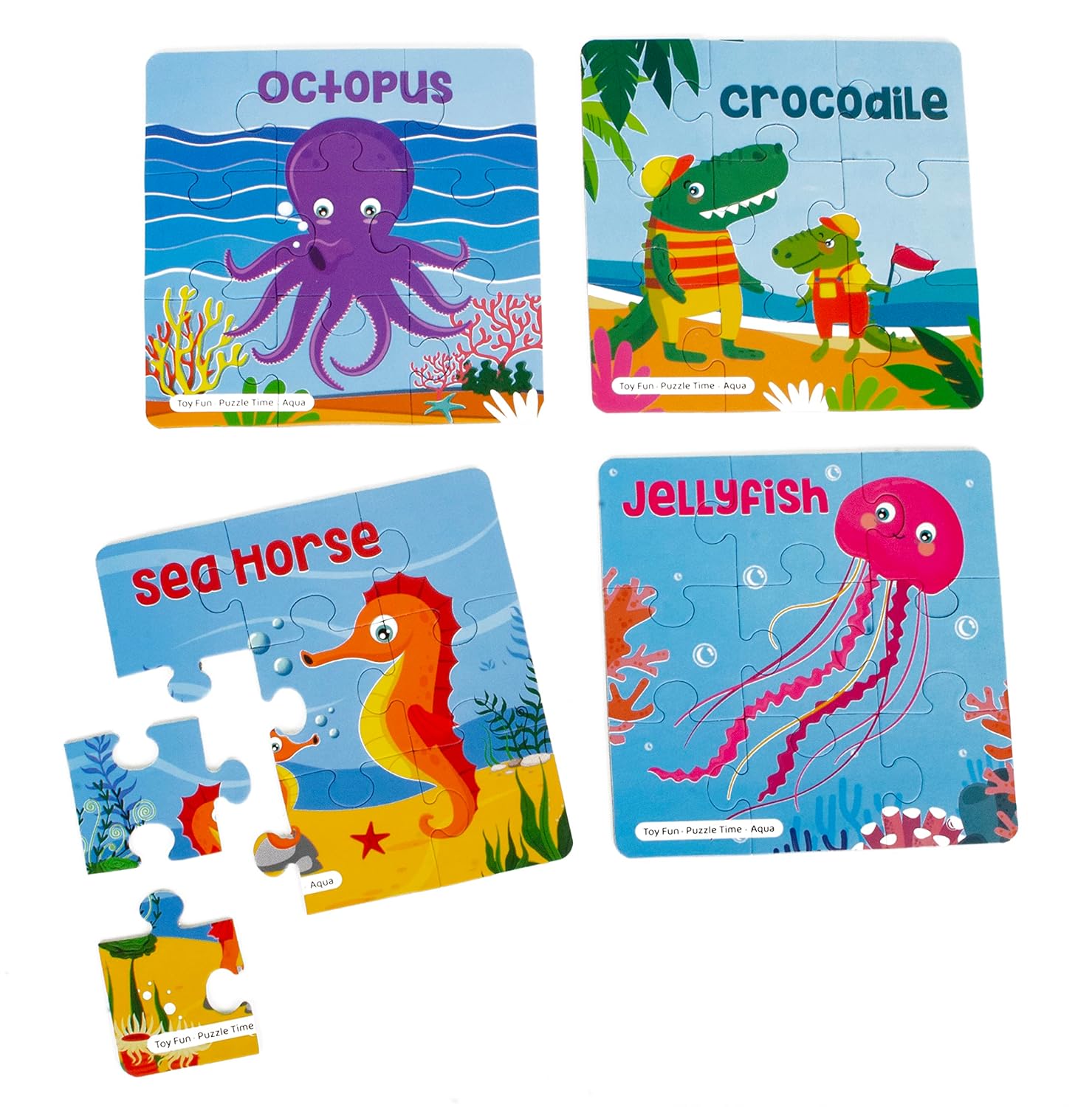 Buy TOY FUN Puzzle Time Aqua Underwater Sea Animals Marine for Kids 3 ...