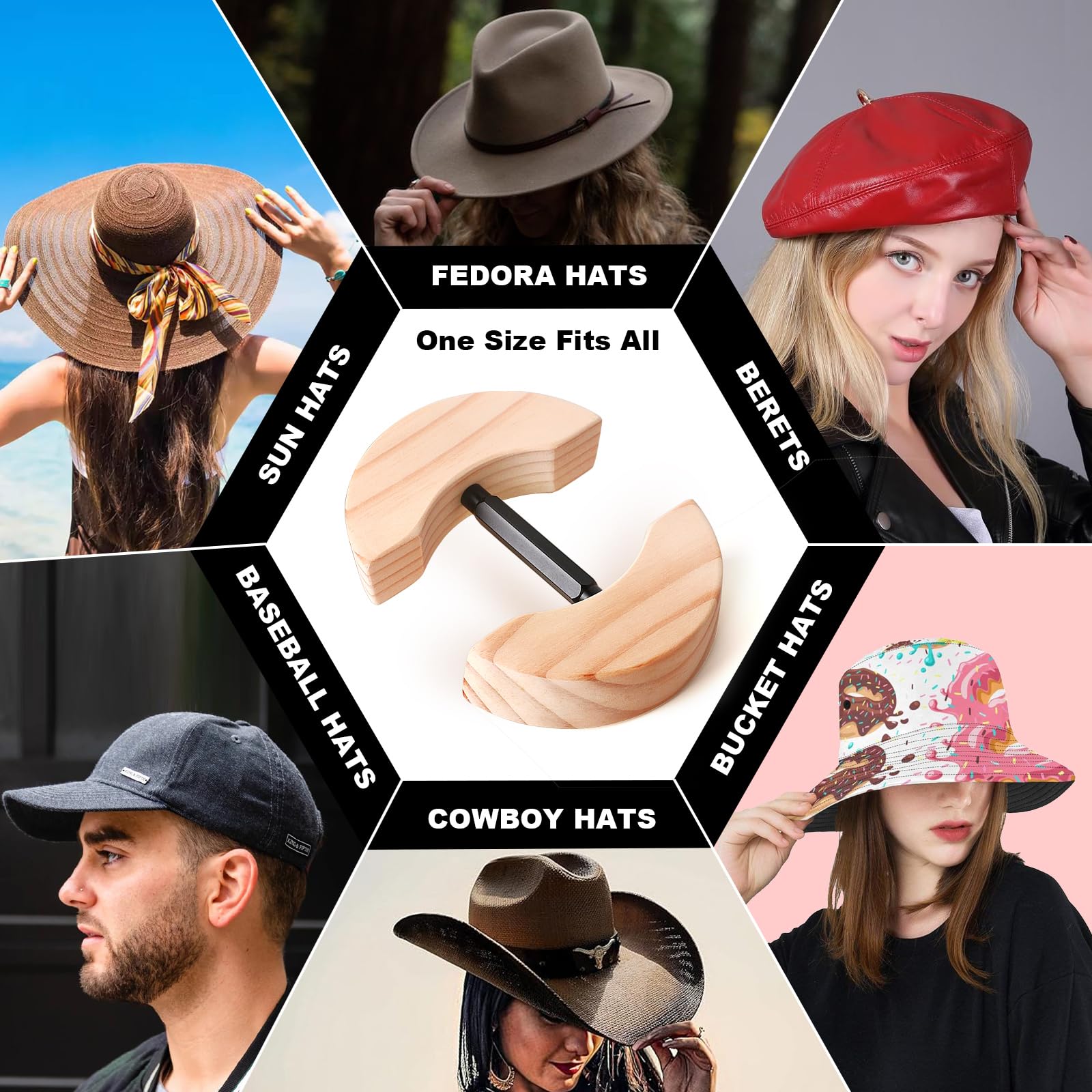 Snapklik.com : Hat Stretcher, Cowboy Hat Stretcher For Fitted Hats Size ...