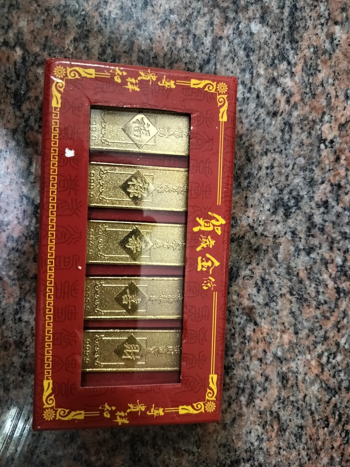 QuickHaven 5 Pieces Fake Gold Bar Set, Fake Gold Bar, Decorative Gold ...