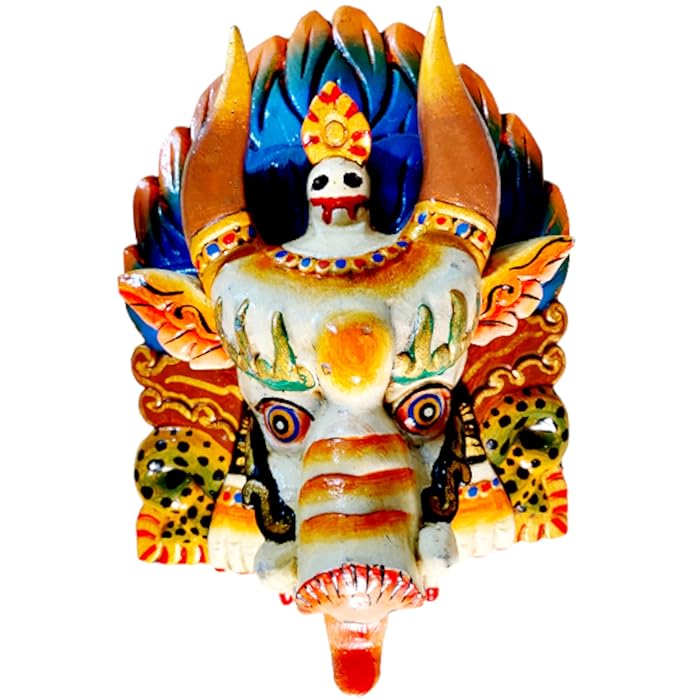 Buy QT S CARVED WOOD CHEPPU PROTECTIVE DEITY TIBETAN NEPAL BUDDHIST ...