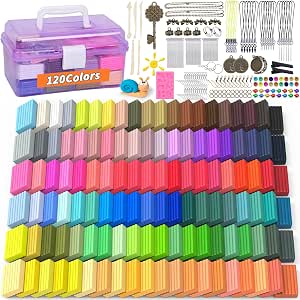 Amazon.com: 285 Pcs Polymer Clays 120 Colors Modeling Clay for Kids DIY ...