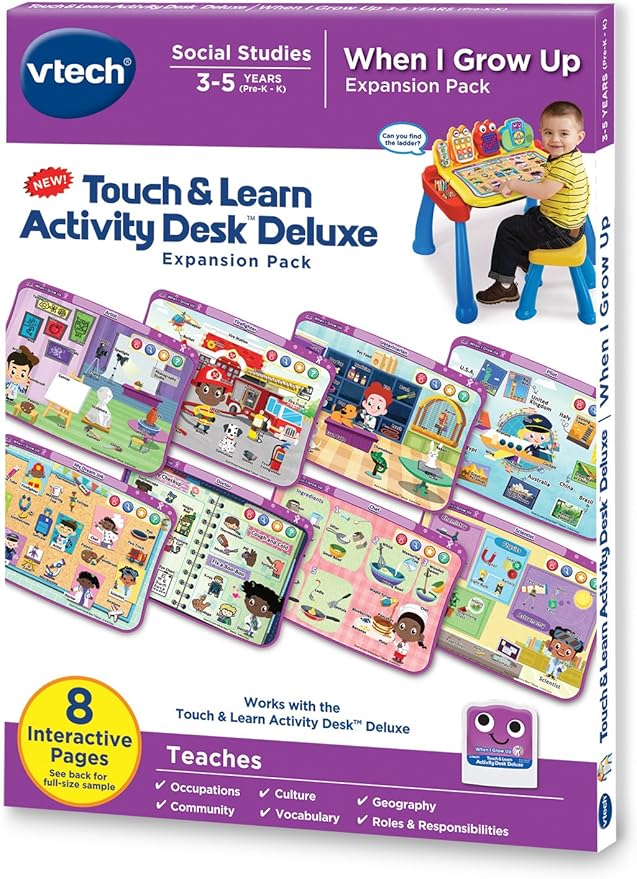 Amazon.com: VTech Touch and Learn Activity Desk Deluxe Expansion Pack ...