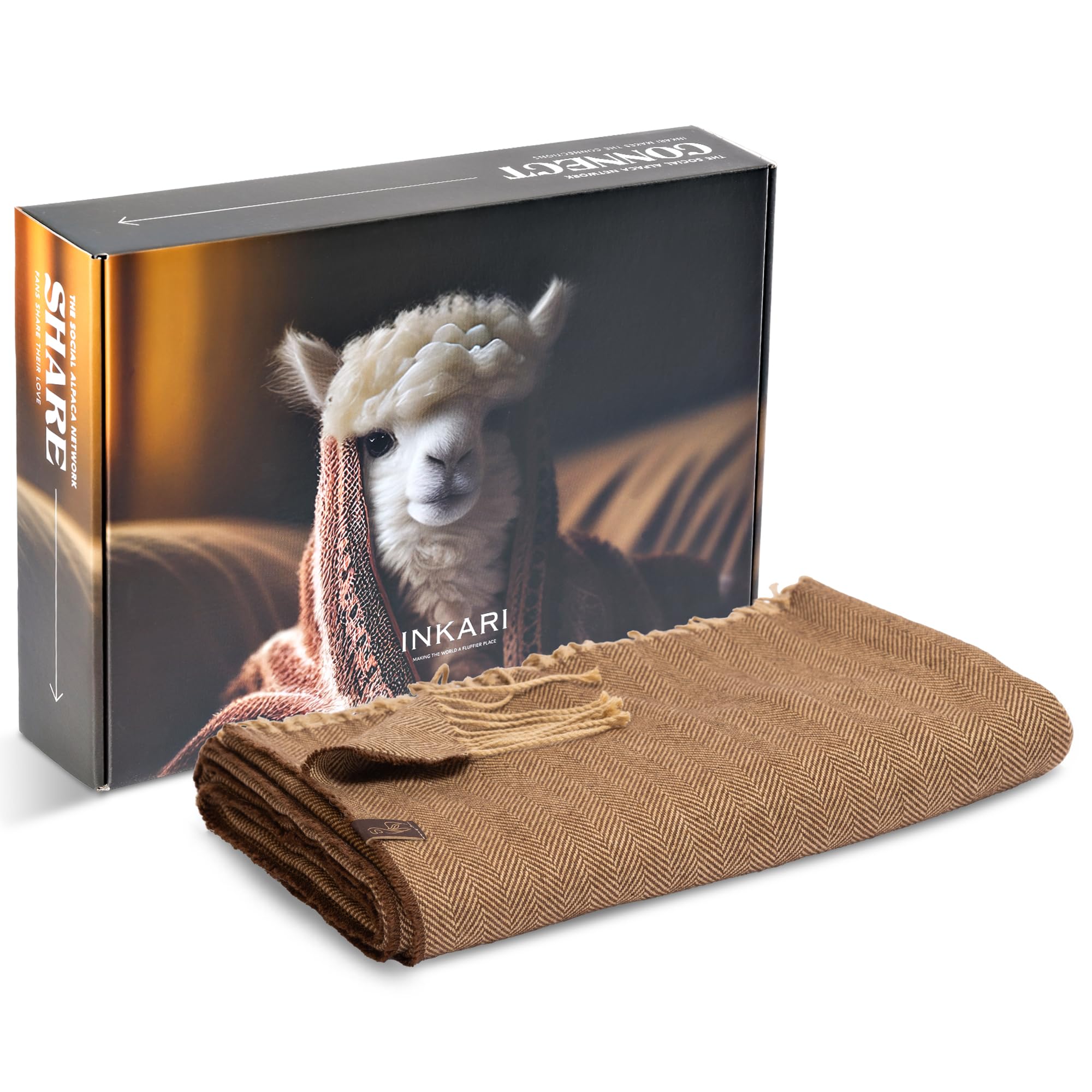 Inkari Alpaka Wolldecke – Kuschelige und Flauschige Decke aus Alpaka ...