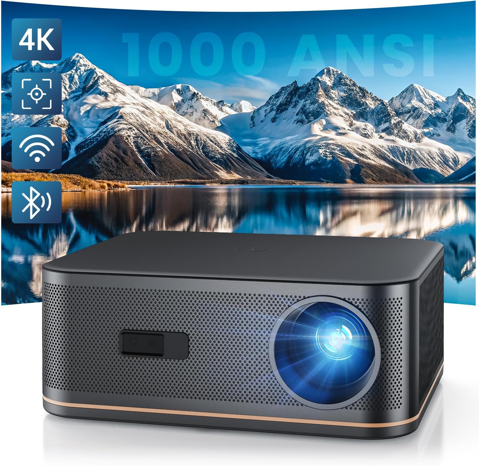 Amazon.com: [1000 ANSI/Auto Focus] 4K Home Theater Projector with WiFi ...