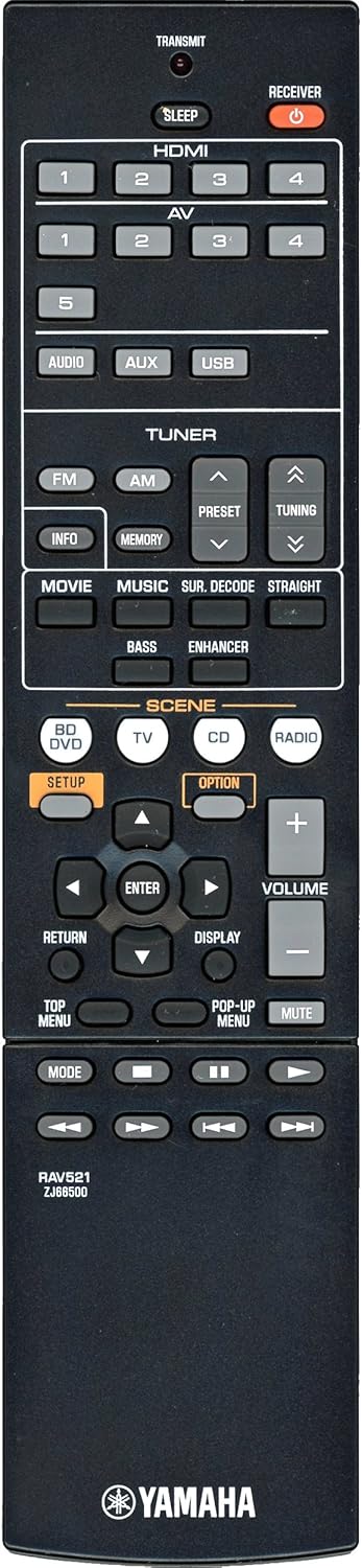 Amazon.com: Yamaha RAV521 Audio/Video Receiver Remote Control - Part ...