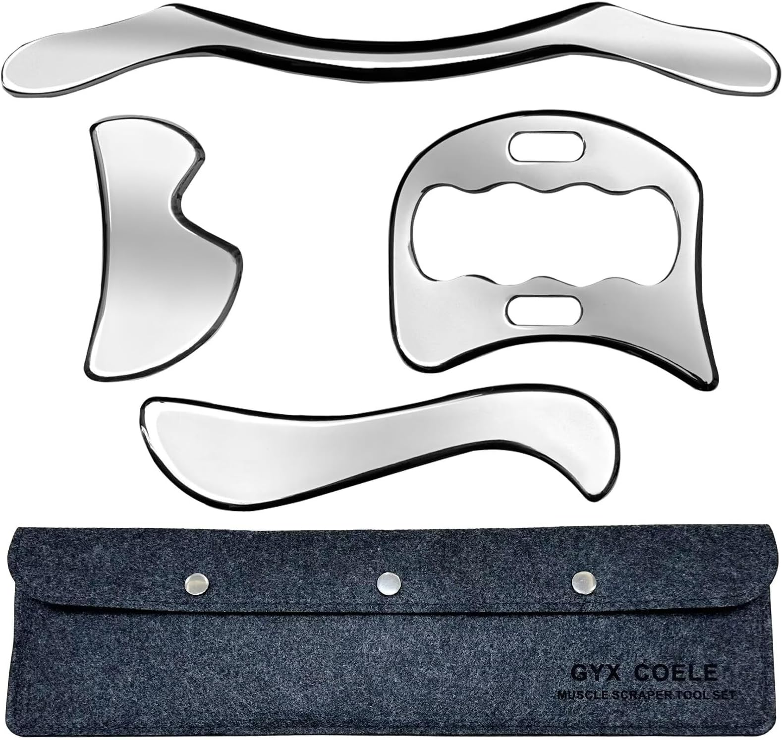 Amazon.com: GYX COELE 4 in 1 Stainless Steel Gua Sha Muscle Scraper ...