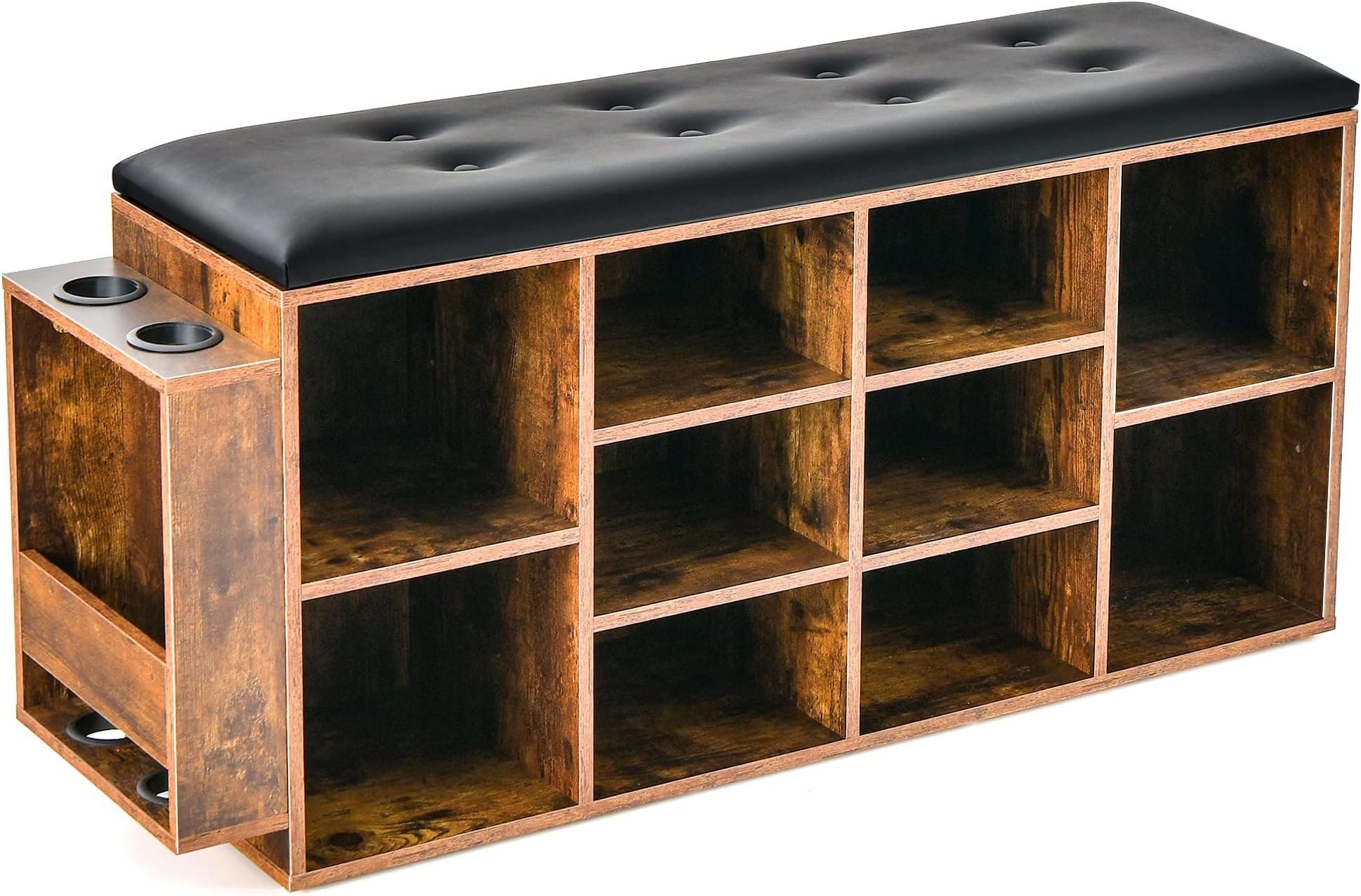 Multigot Shoe Bench, Shoe Storage Organizer with 10 Compartments ...
