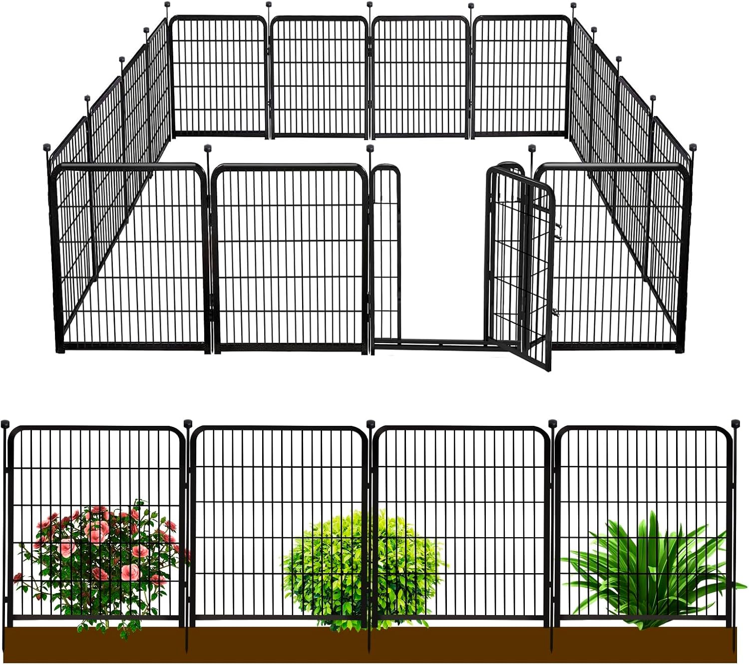 Getlay Garden Fences and Borders for Dogs, 36 in(H) 10 Panels Total 22. ...