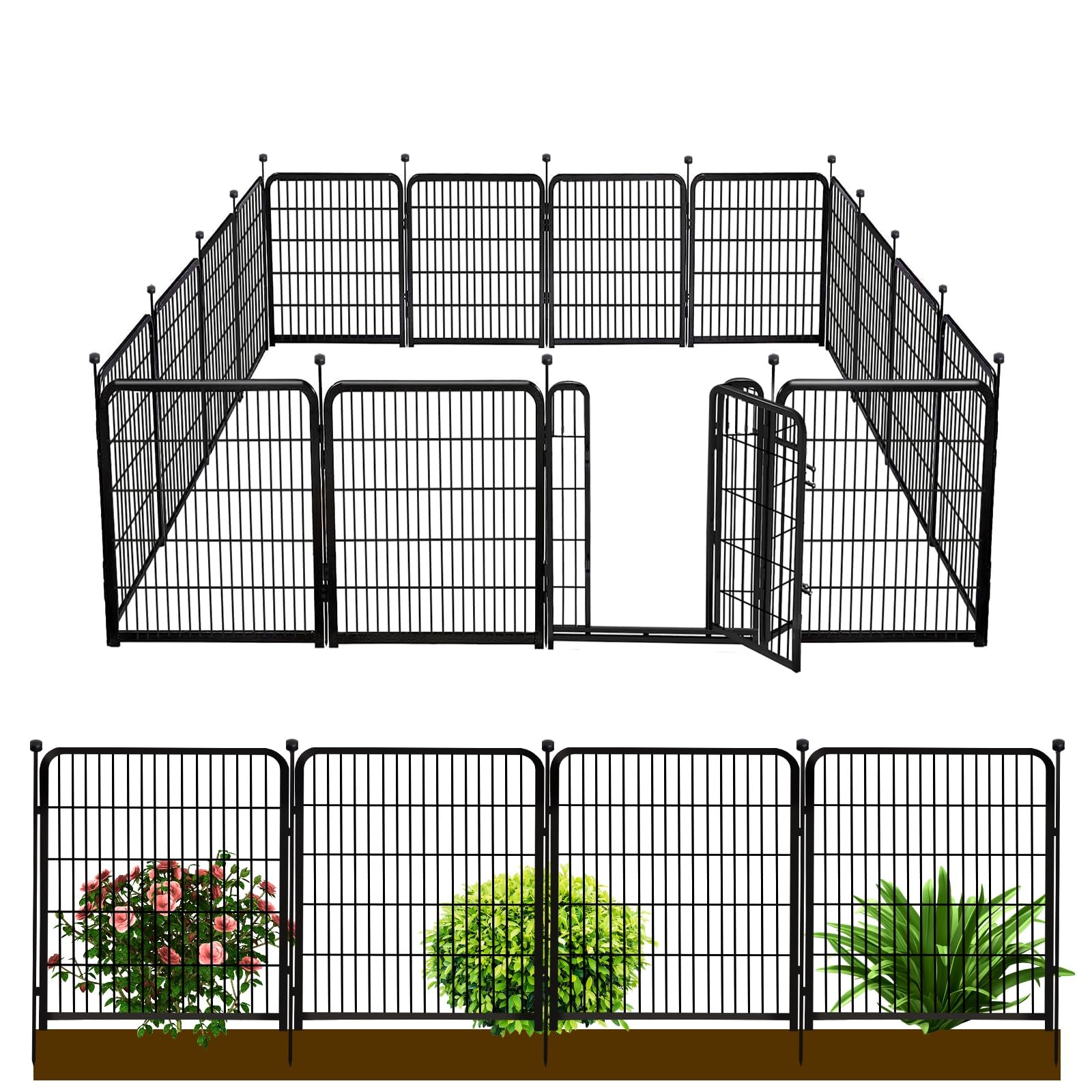 Getlay Garden Fences and Borders for Dogs, 36 in(H) 10 Panels Total 22. ...