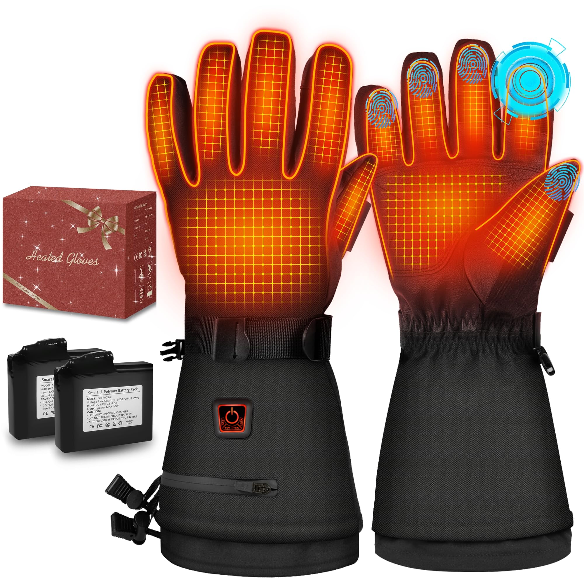 Amazon.com: Heated Gloves for Men Women Rechargeable Battery Electric ...