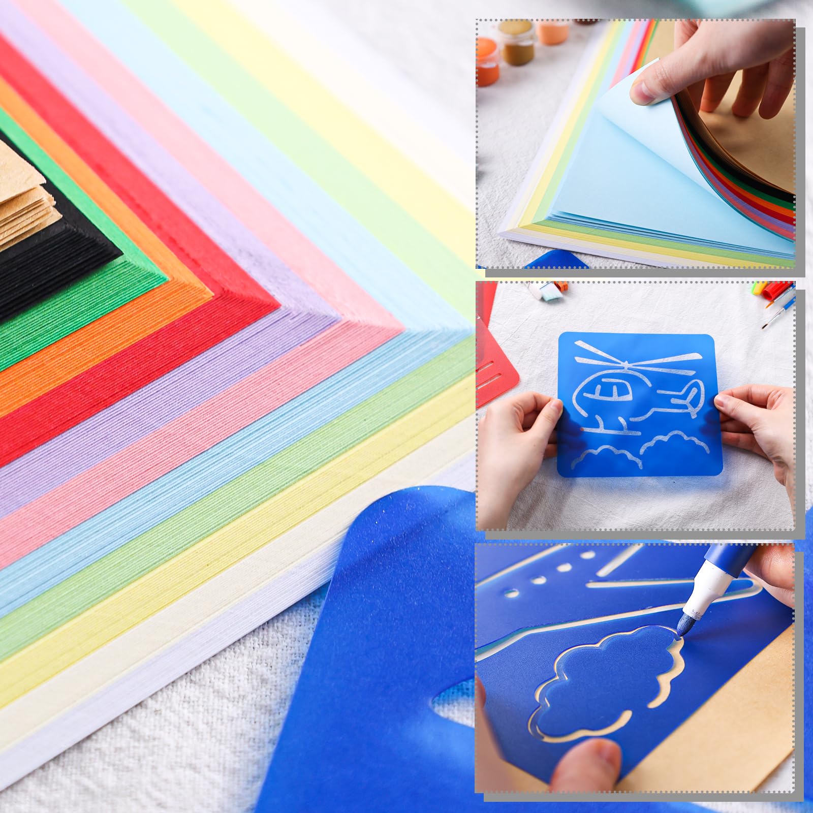 Snapklik.com : BigOtters Color Lightweight Construction Paper, 12 ...