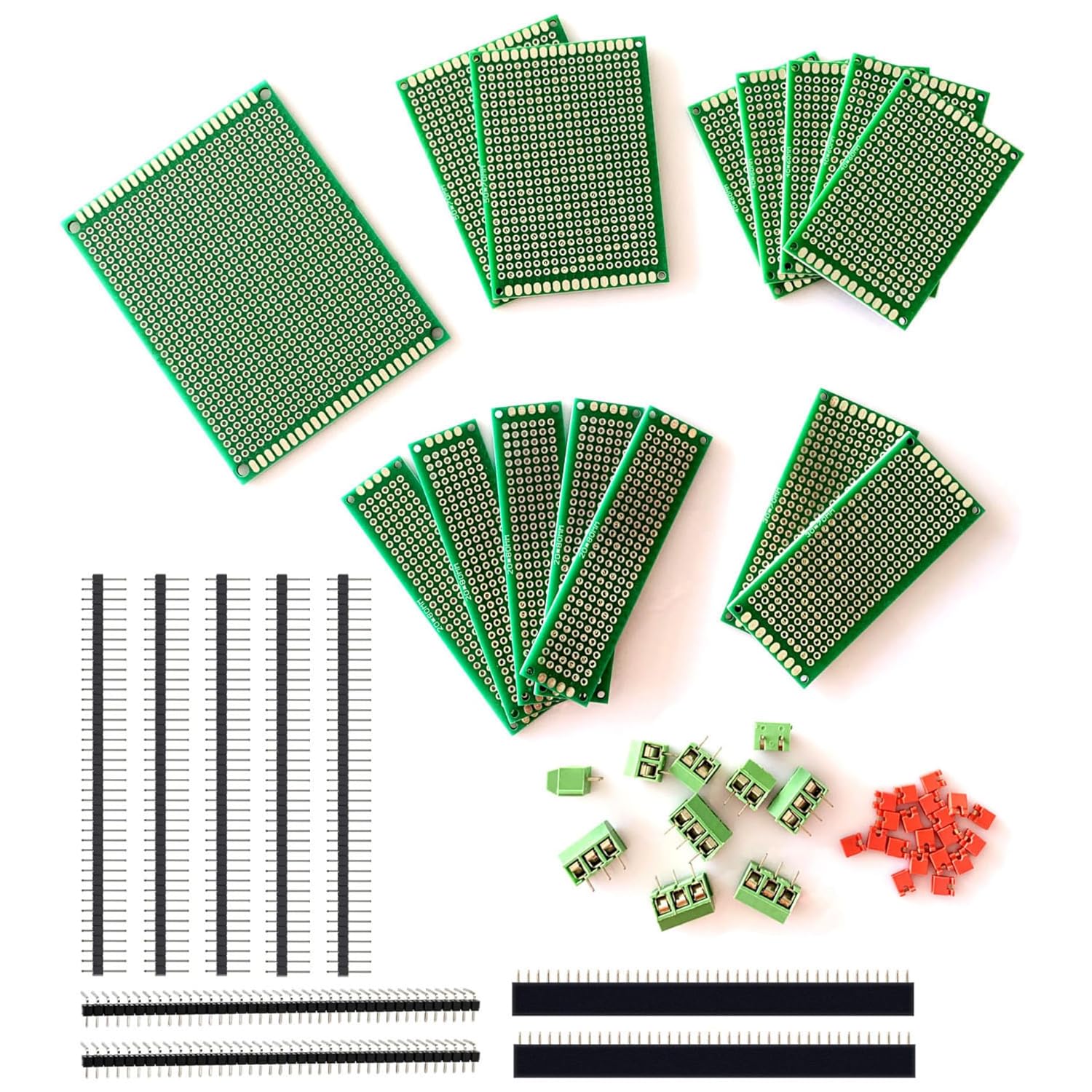 Amazon.com: WWZMDiB 54Pcs 2.54mm PCB Circuit Perf Board Double Sided ...