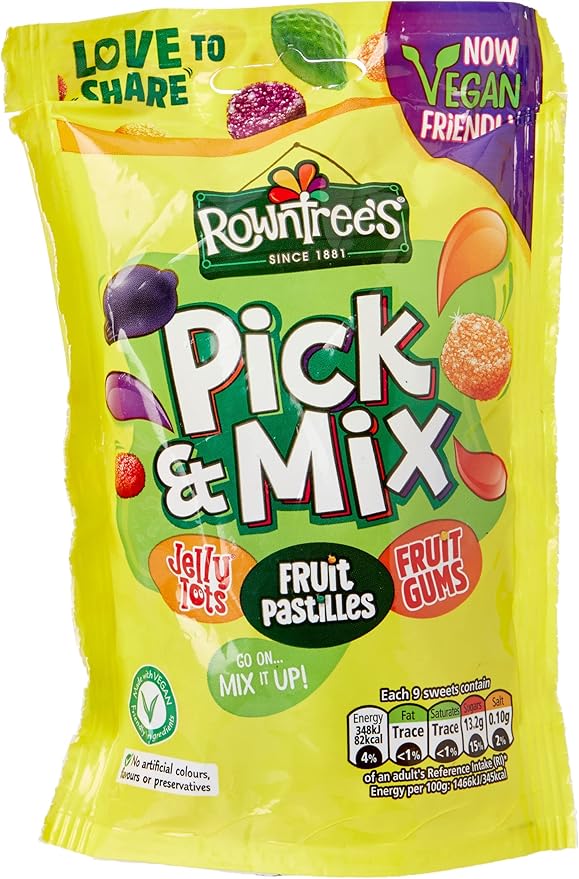 Rowntree's Mixed Pouch Bag Vegan 150g : Amazon.co.uk: Grocery