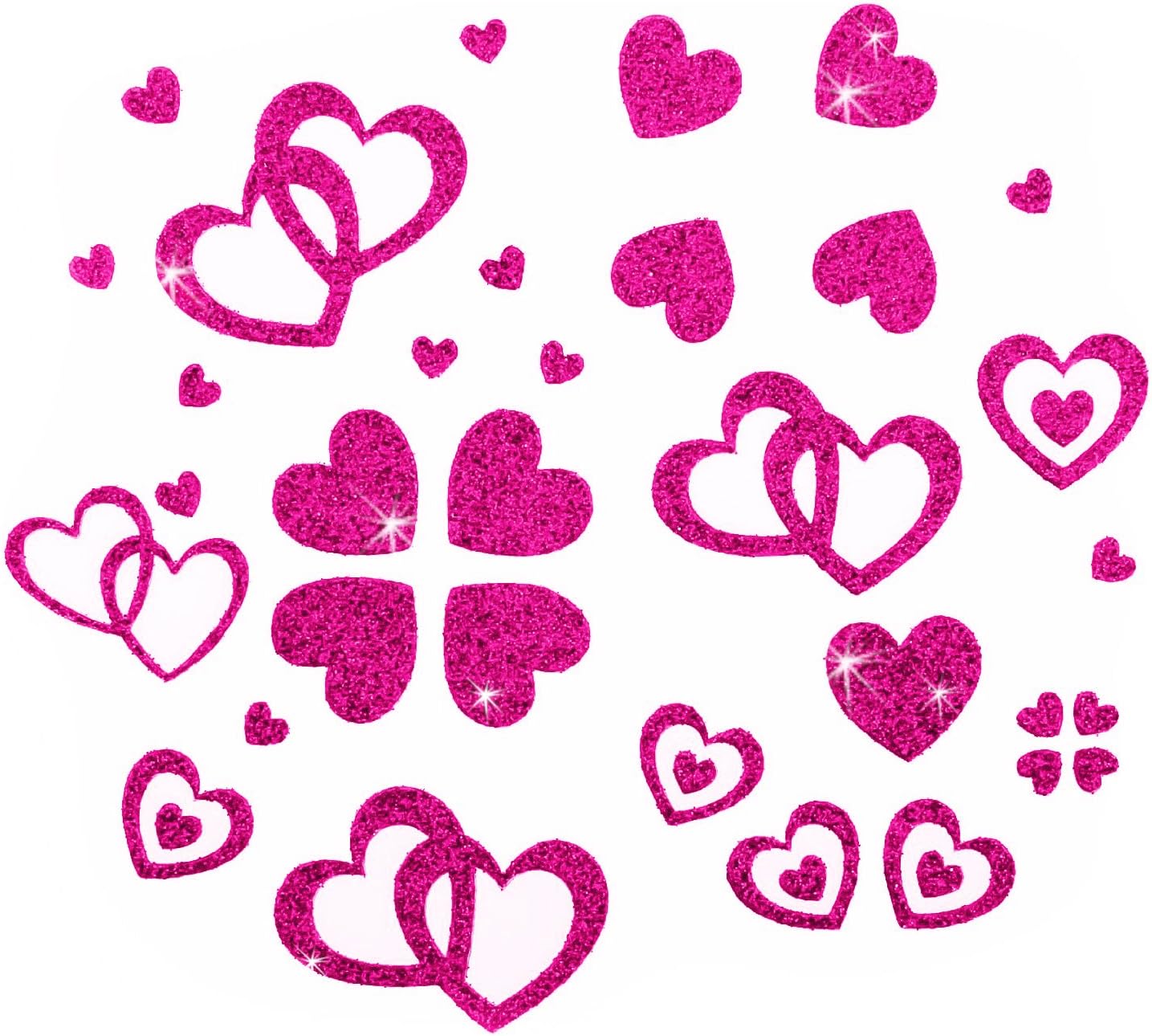 EinsSein 99x Aufkleber Sticker selbstklebend 5,5mm Strasssteine rosa ...