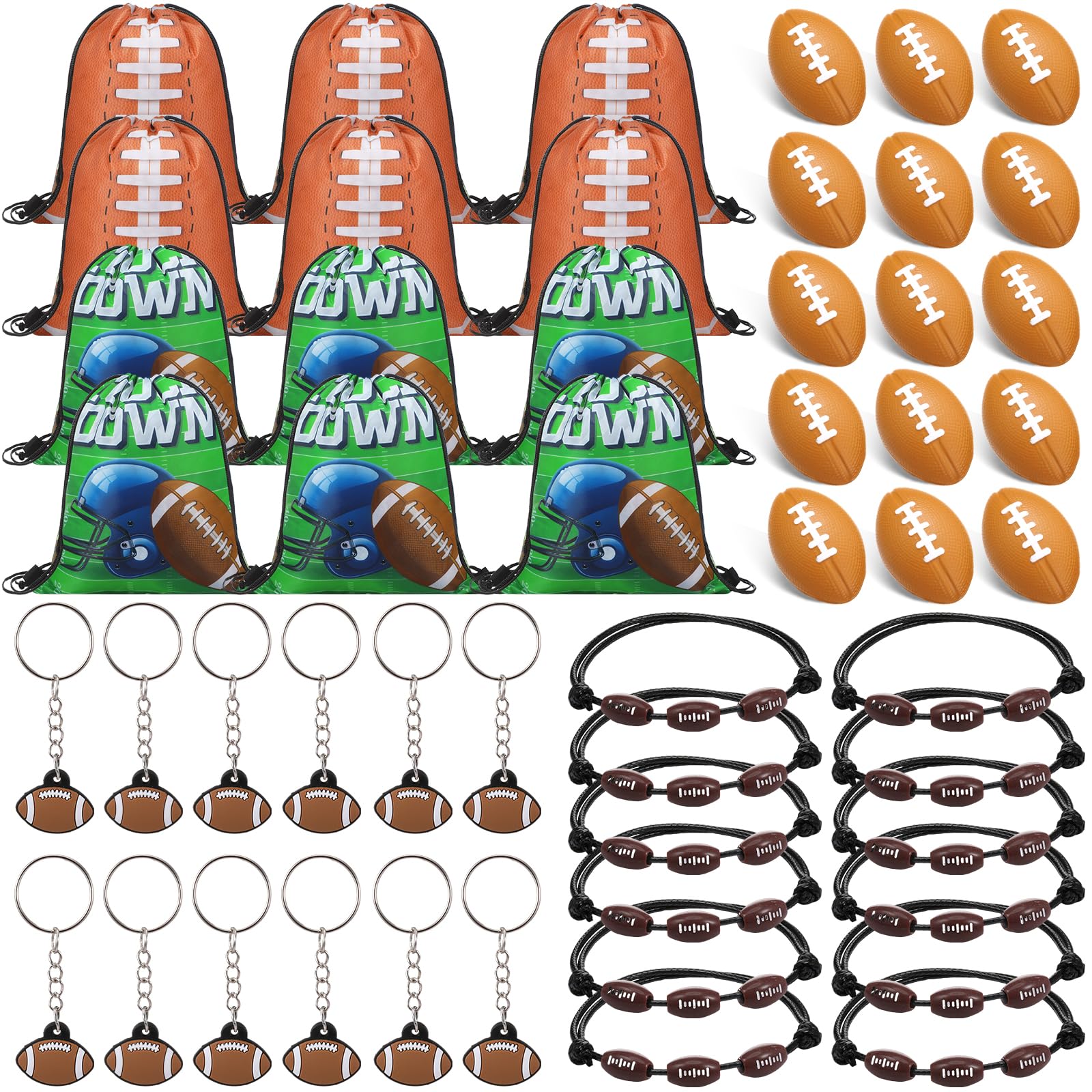 Amazon.com: Poen 48 Pcs football Party Favors football Themed Supplies ...