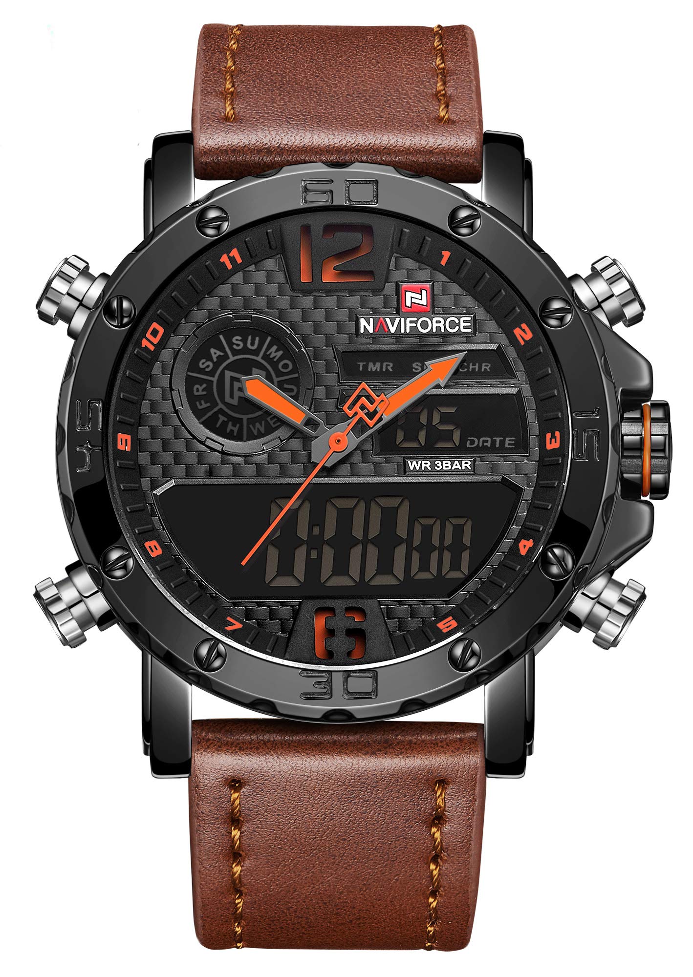 Snapklik.com : Analog Digital Watch Men Sport Dual Display Watches ...