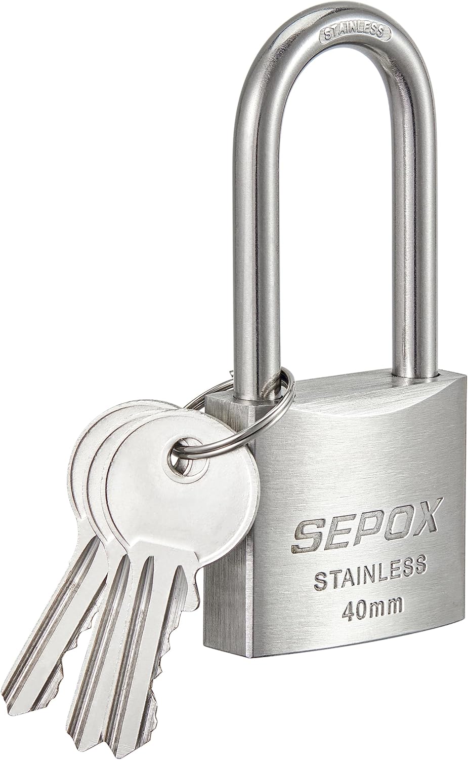 SEPOX® Outdoor Padlock with Key, SUS304 Stainless Steel Lock Body and ...