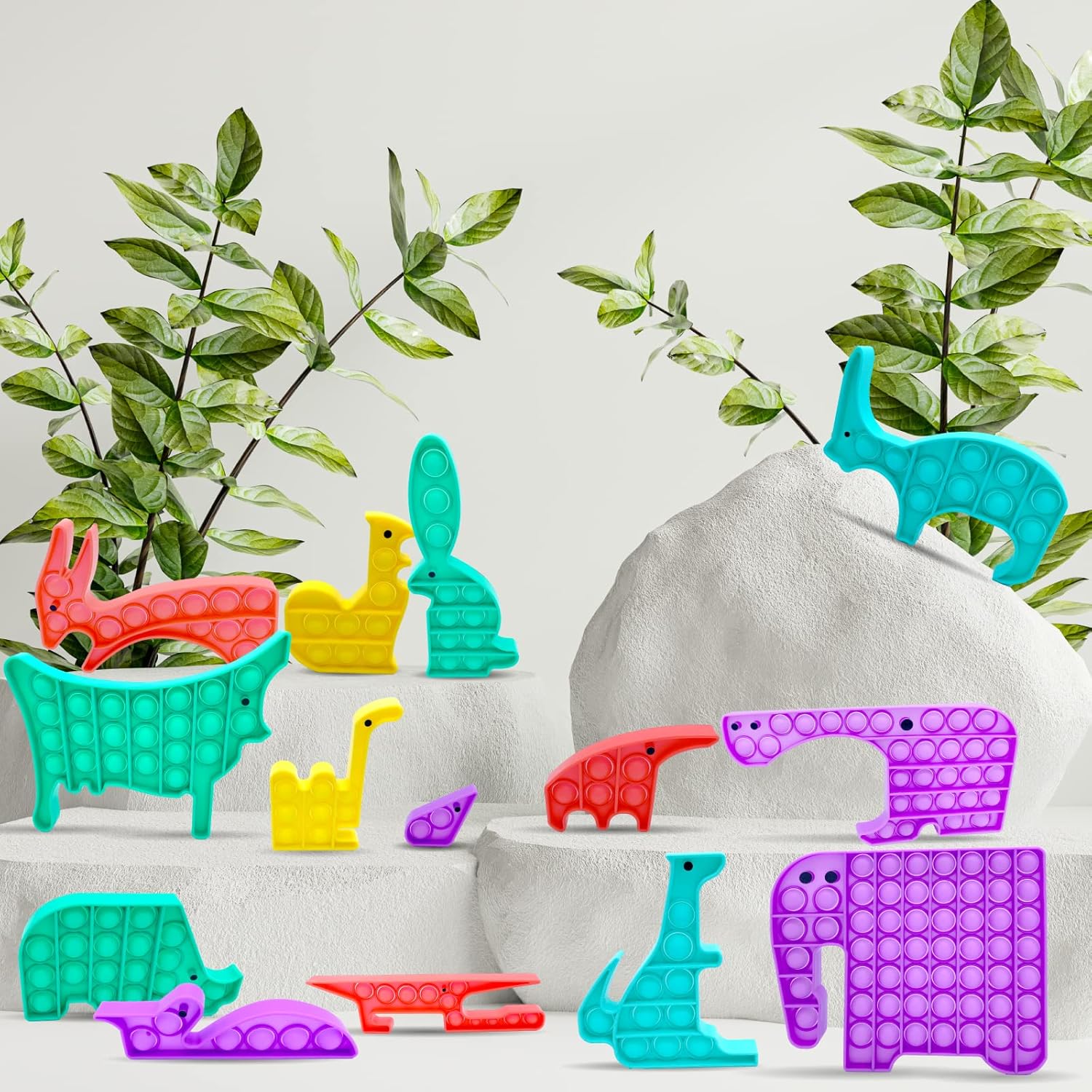 Buy Lion Tiger Panda Bear PopIts, Zoo Animal Pop Its, 3 Pack Pop It ...