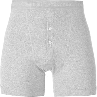 Calvin Klein underwear Men's Basics Button Front Boxer Briefs, Grey ...