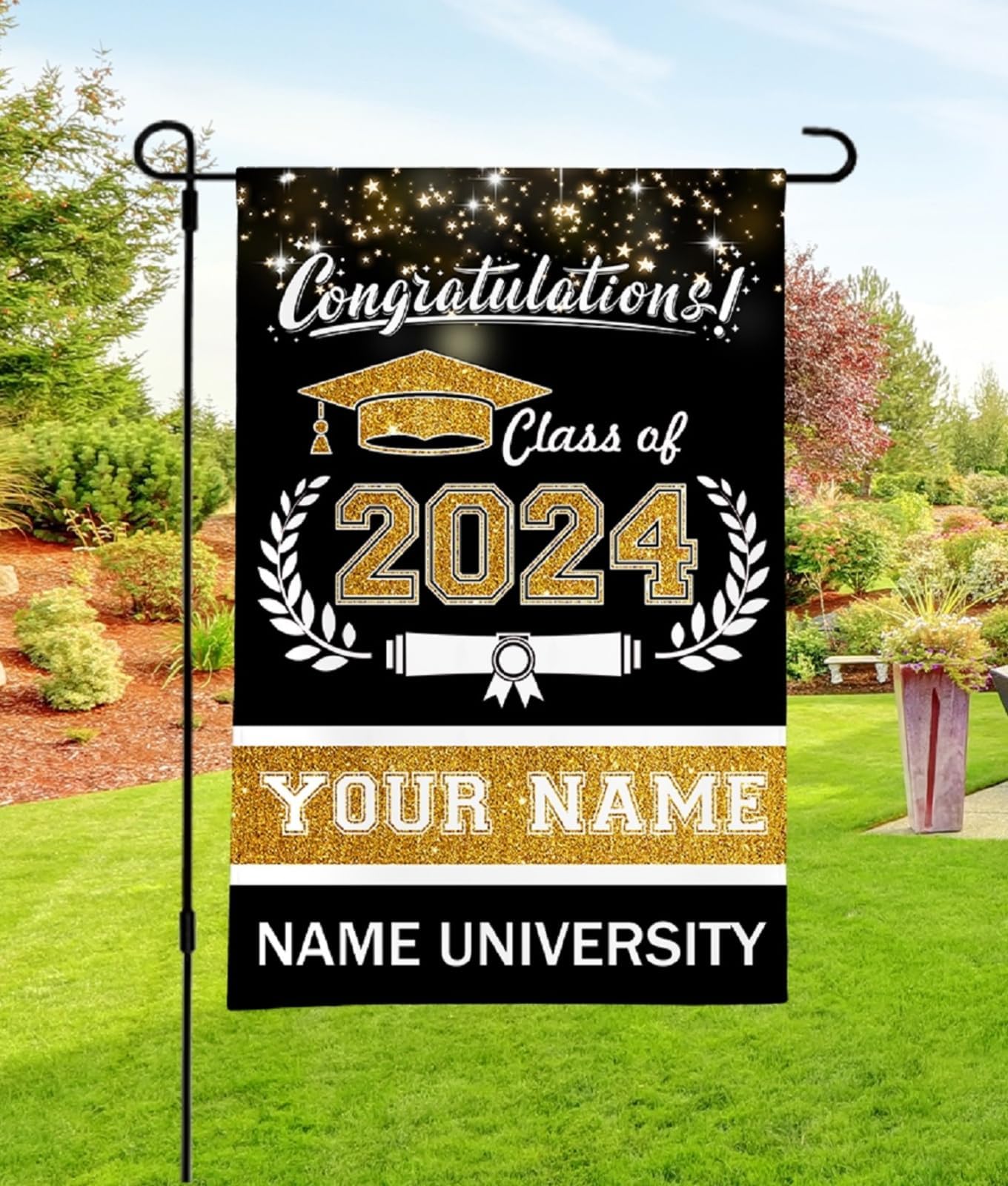Amazon.com : Generic Graduation Garden Flag 2024, Double Sided ...