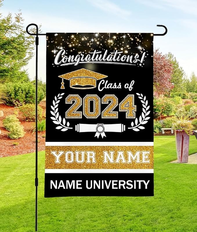 Amazon.com : Generic Graduation Garden Flag 2024, Double Sided ...