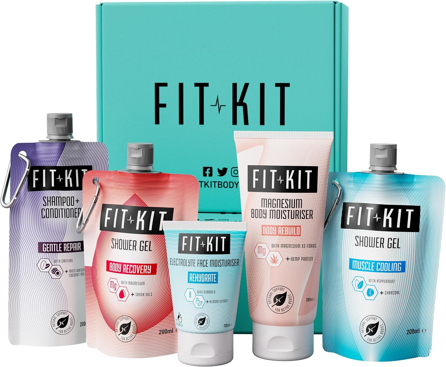 Fit Kit Muscle Recovery Gift Set for Men | Bath & Body Care Box for ...