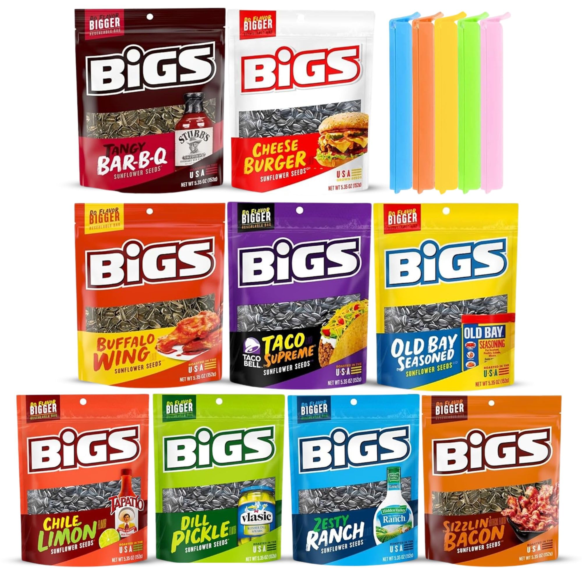 Amazon.com : Vituline Sunflower Seeds Variety Pack. Includes Nine 5.35 ...