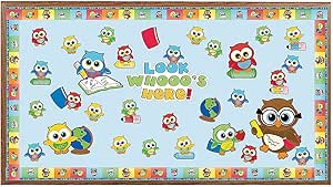 Amazon.com: Bulletin Board Set - Welcome Back Owl - 150 Pieces ...