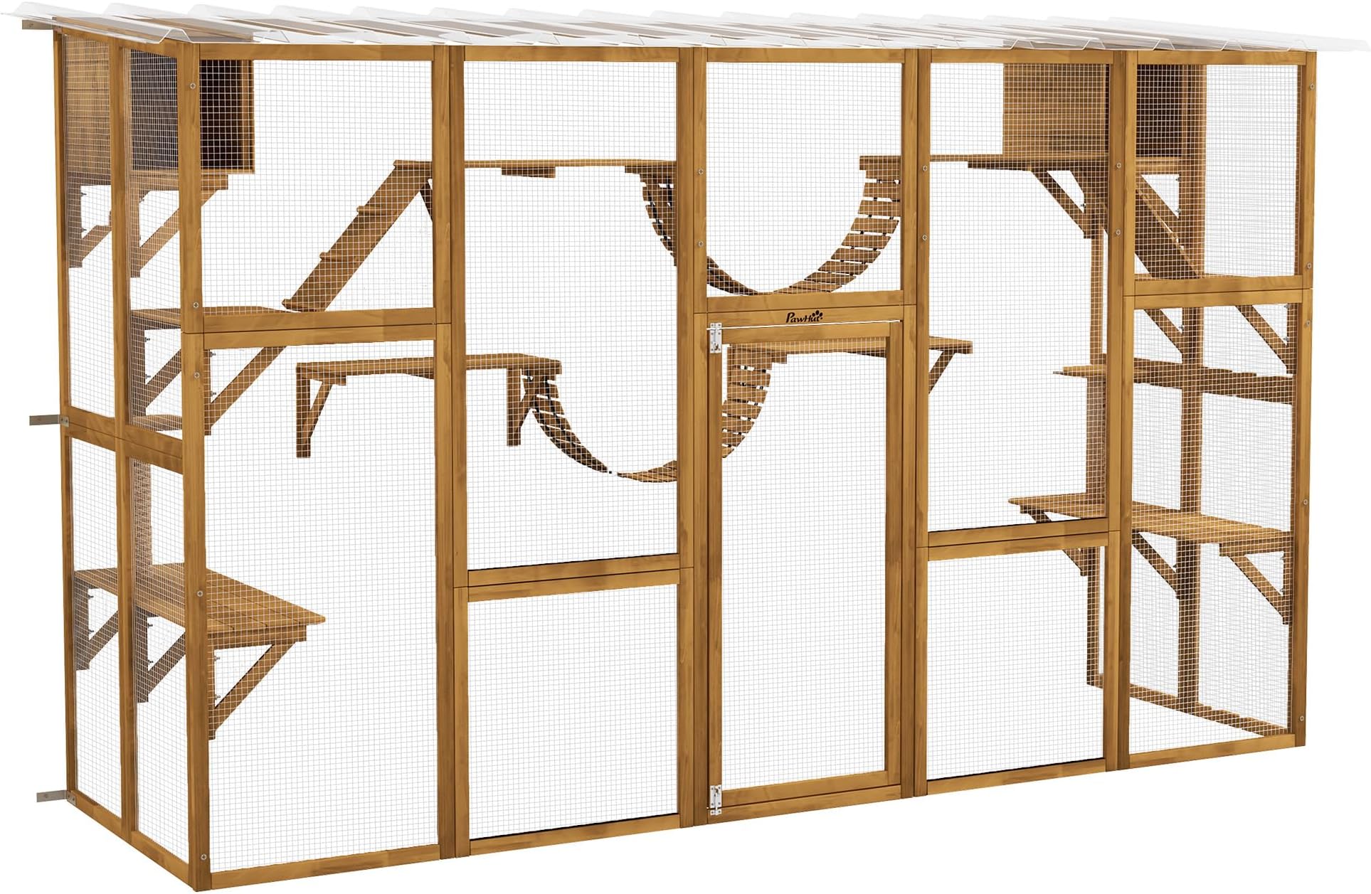 Amazon.com : PawHut Catio Playground Cat Window Box Outside Enclosure ...