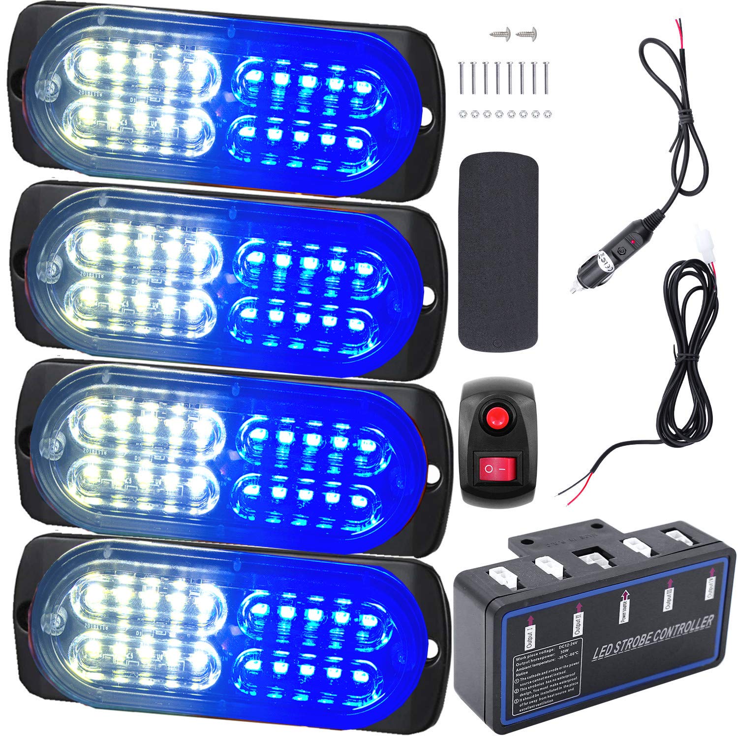 Snapklik.com : EASE2U E Led Warning Lights, 4pcs Emergency Warning ...