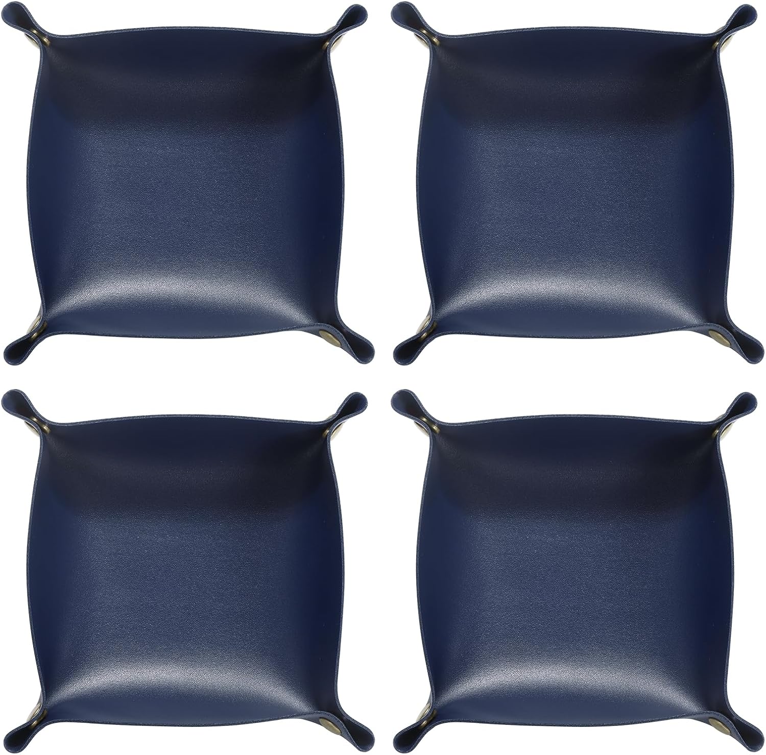 Amazon.com: HARFINGTON 4pcs PU Leather Valet Tray Unisex Folding Small ...