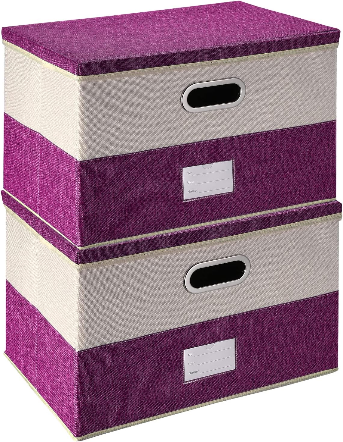 Amazon.com - Fassave Foldable Storage Bins with Lids, 2 Packs Fabric ...